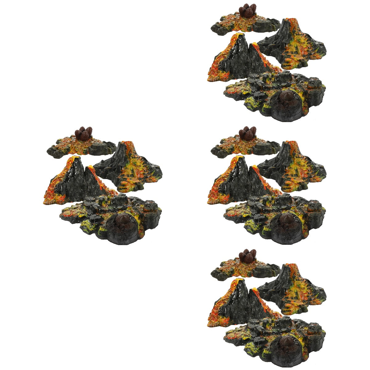 4 Sets of Volcano Models Volcano Statue Sand Table Landscaping Volcano ...