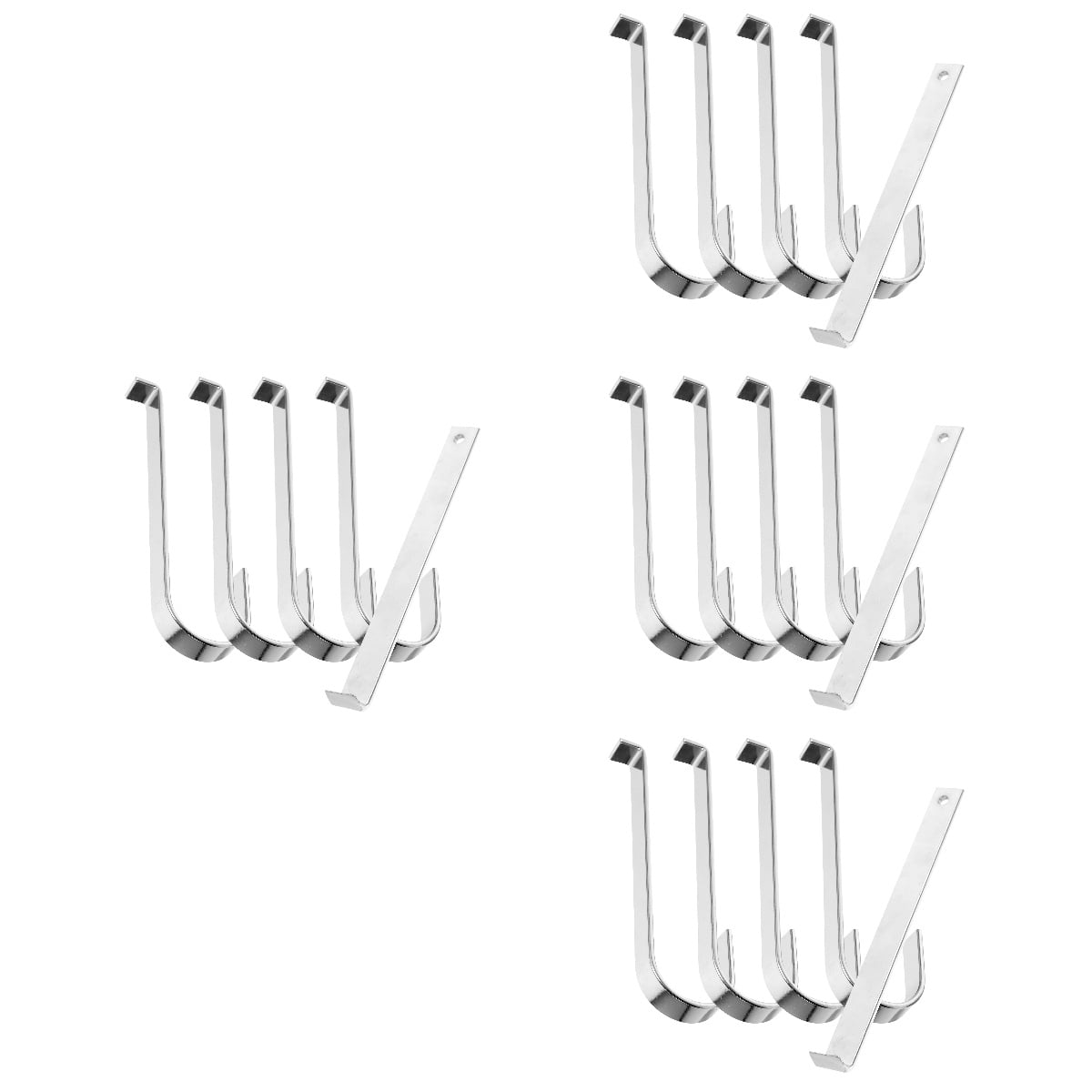 4 Sets over Door Hooks Narrow Doors Side Panel No Drilling Aluminum ...