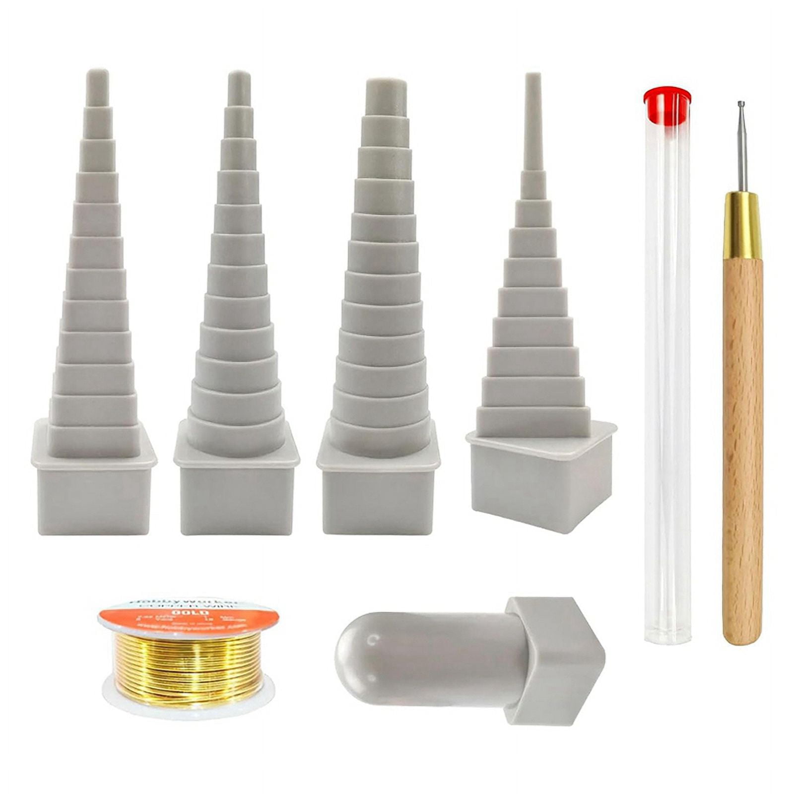 4 Shape Pin Wire Round Square Maker Rolls Wire Spindle Set for ...