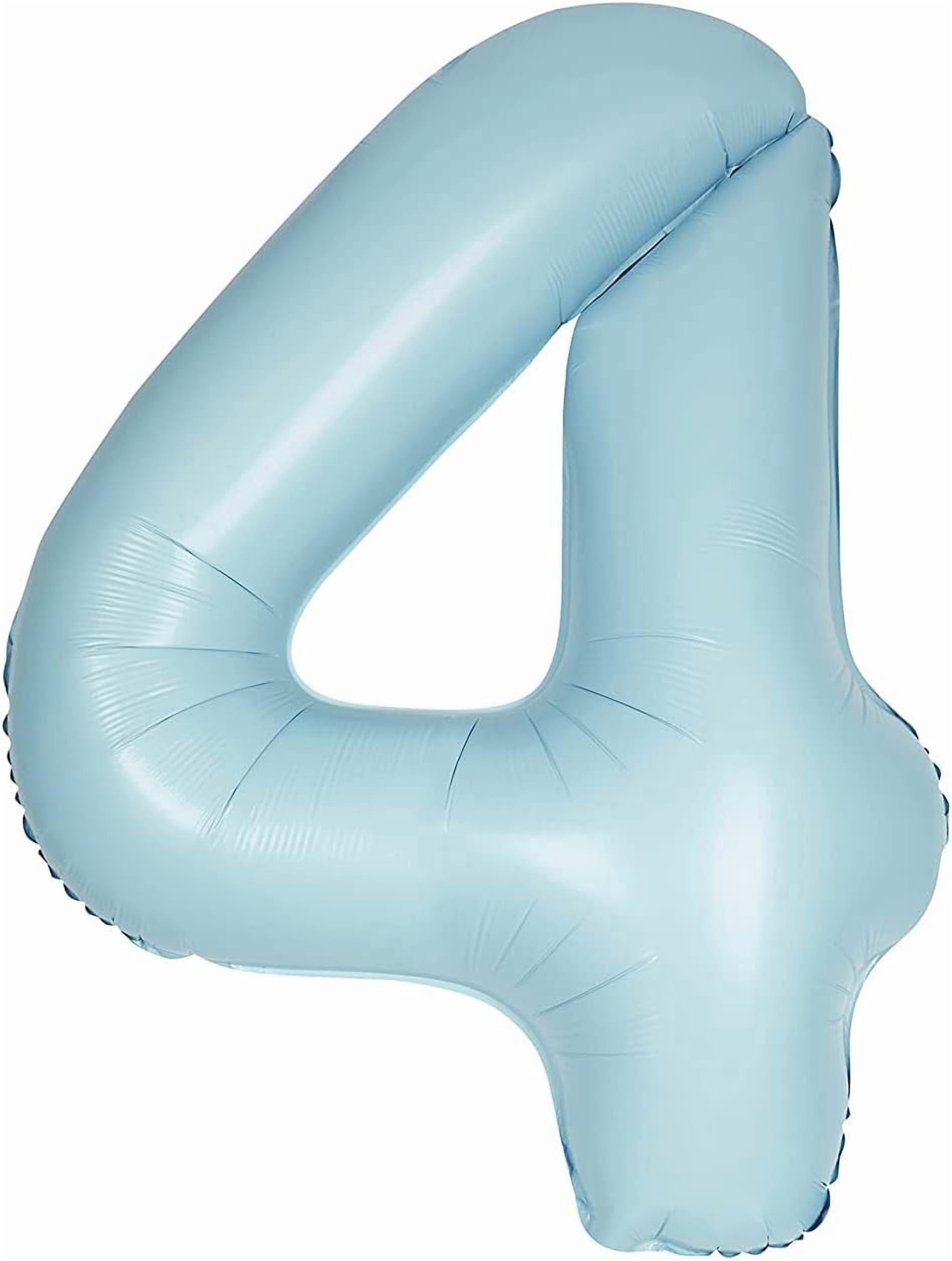 4 Shaped Foil Balloon- 34" I Matte Powder Blue I Pack of 1 - Walmart.com