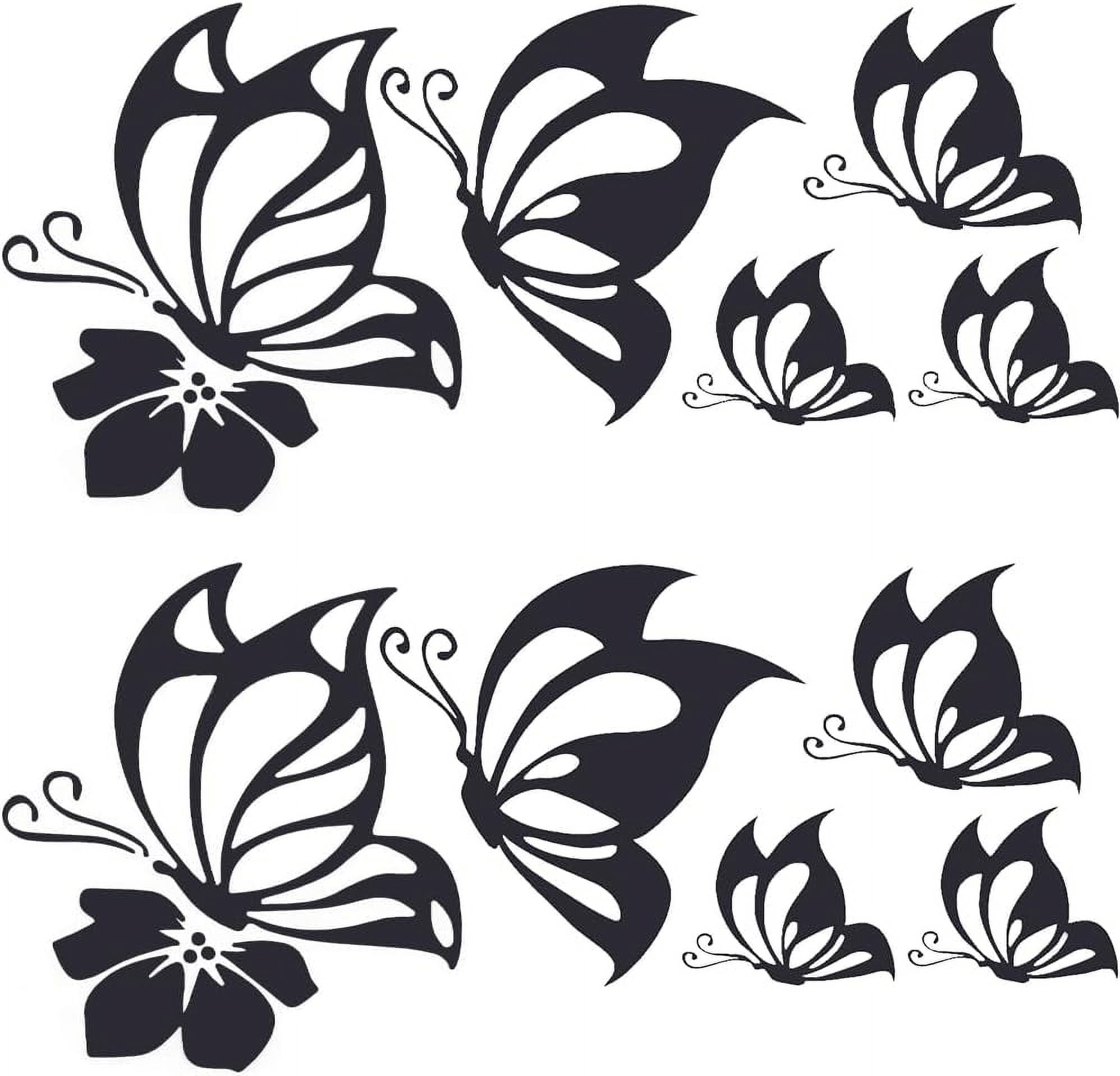 4 Sheet Butterfly Car Decal Set Large Car Decals Butterflies Kissing ...