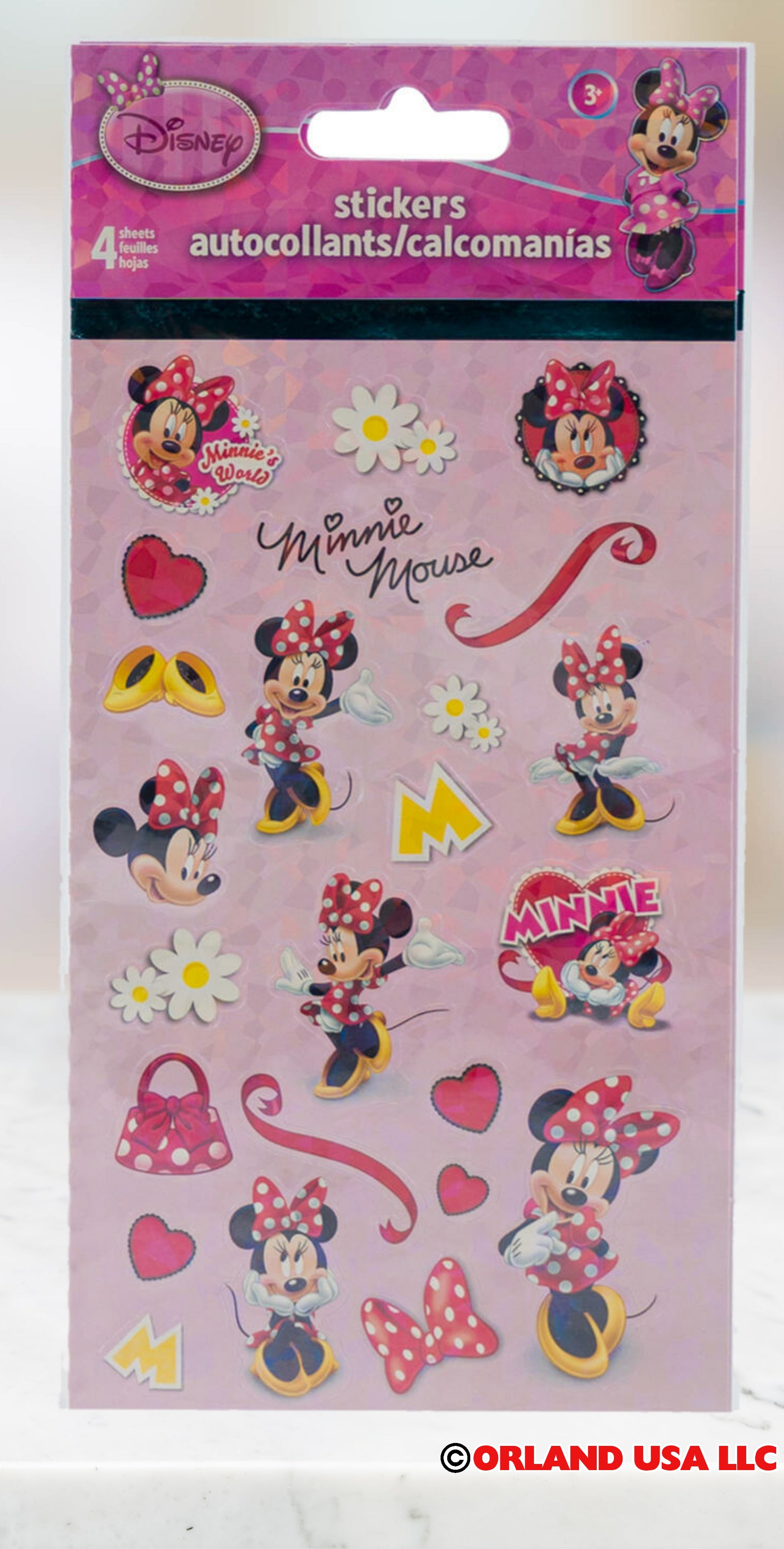 4 Sheet Minnie Mouse Disney Stickers - Walmart.com