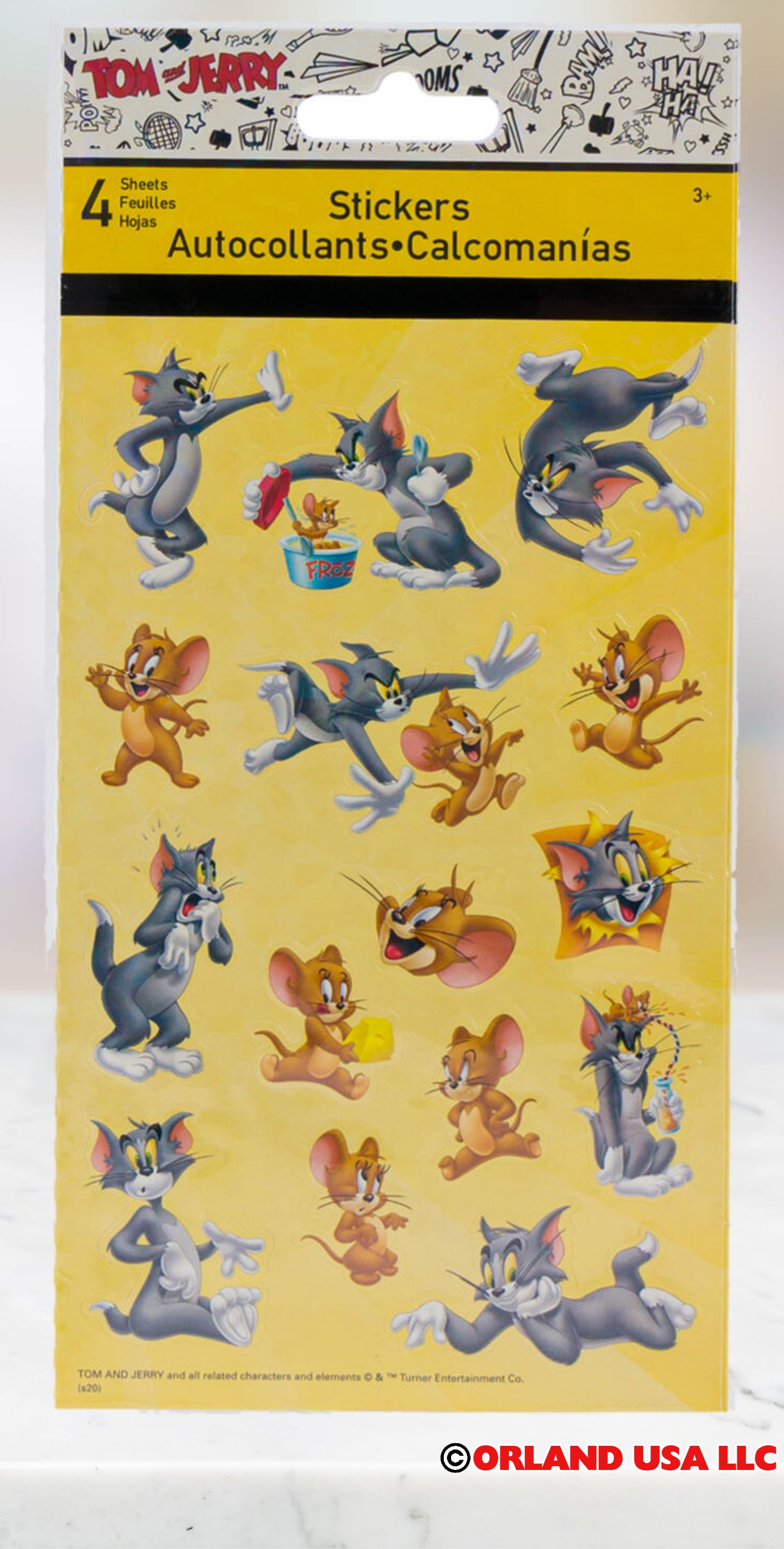 4 Sheet Tom and Jerry Stickers - Walmart.com