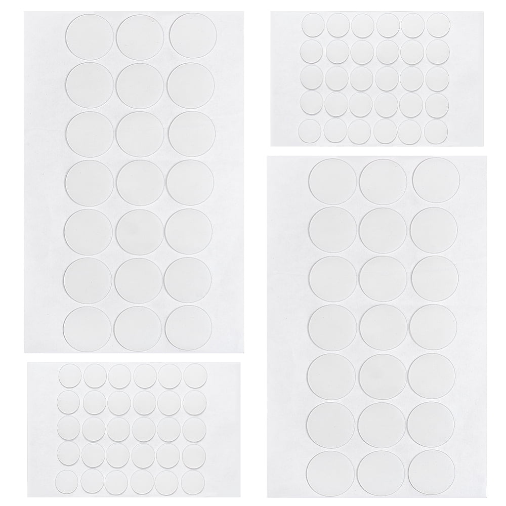 4 Sheets 100Pcs Quilting Rulers Non Slip Grips 0.6"/1.2" White Silicone ...