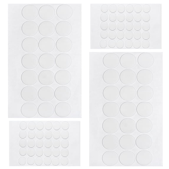 4 Sheets 100Pcs Quilting Rulers Non Slip Grips 0.6"/1.2" White Silicone ...