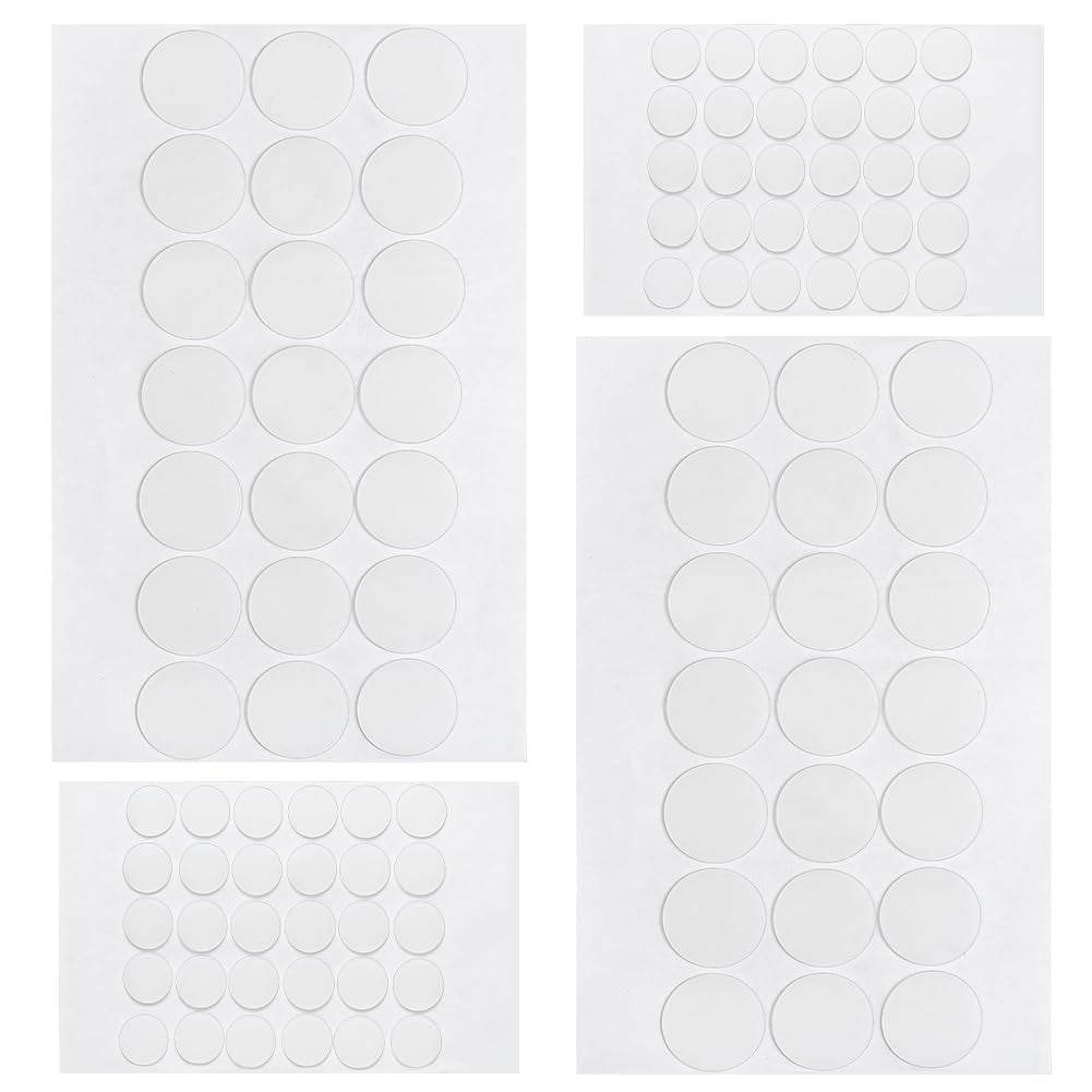 4 Sheets 100Pcs Quilting Rulers Non Slip Grips 0.6"/1.2" White Silicone ...