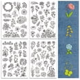 4 Sheets 11.6x8.2 Inch Stick and Stitch Embroidery Patterns Non-woven ...