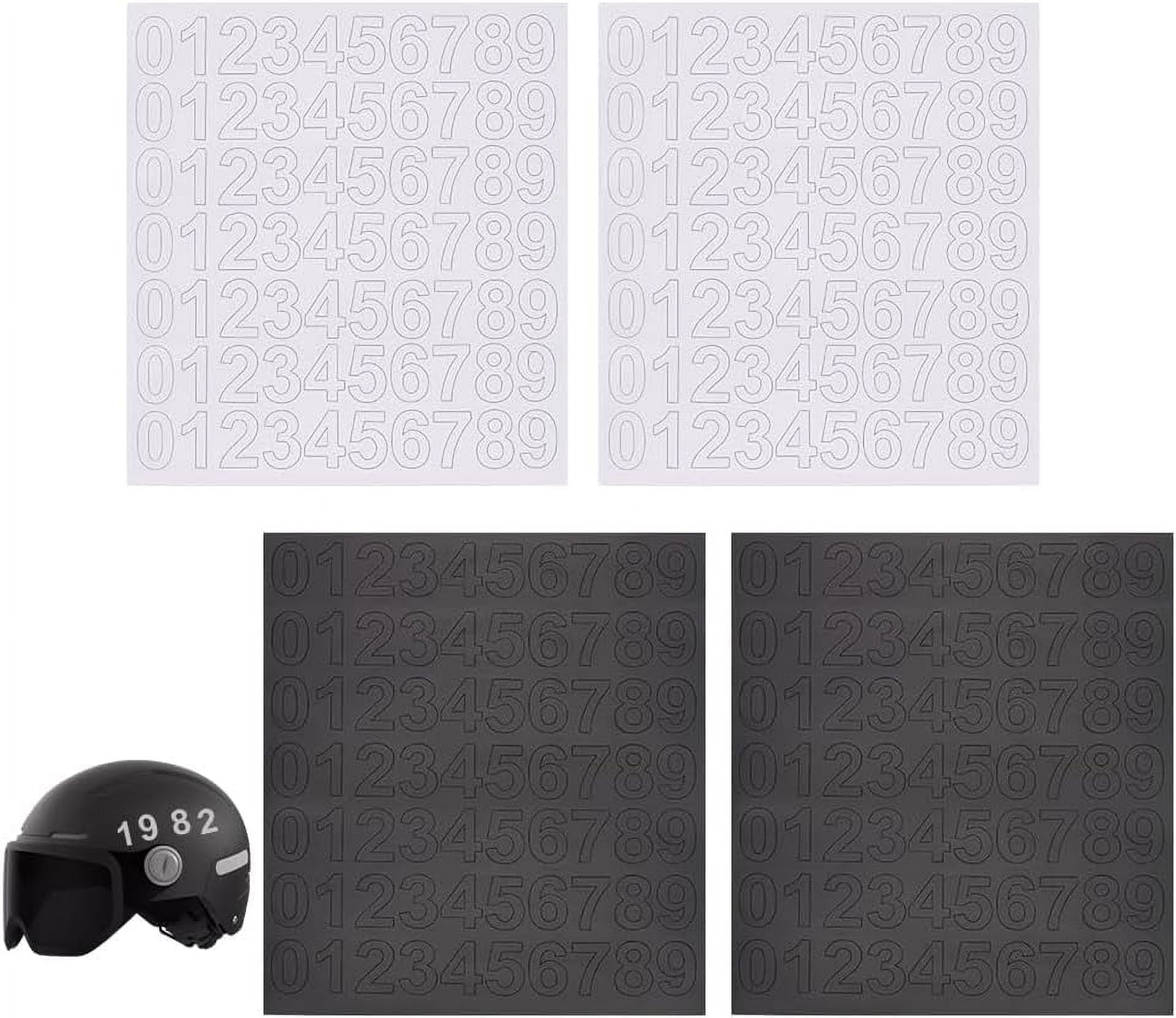 4 Sheets 2 Colors PVC Self Adhesive Digital Label Stickers Waterproof 0 ...