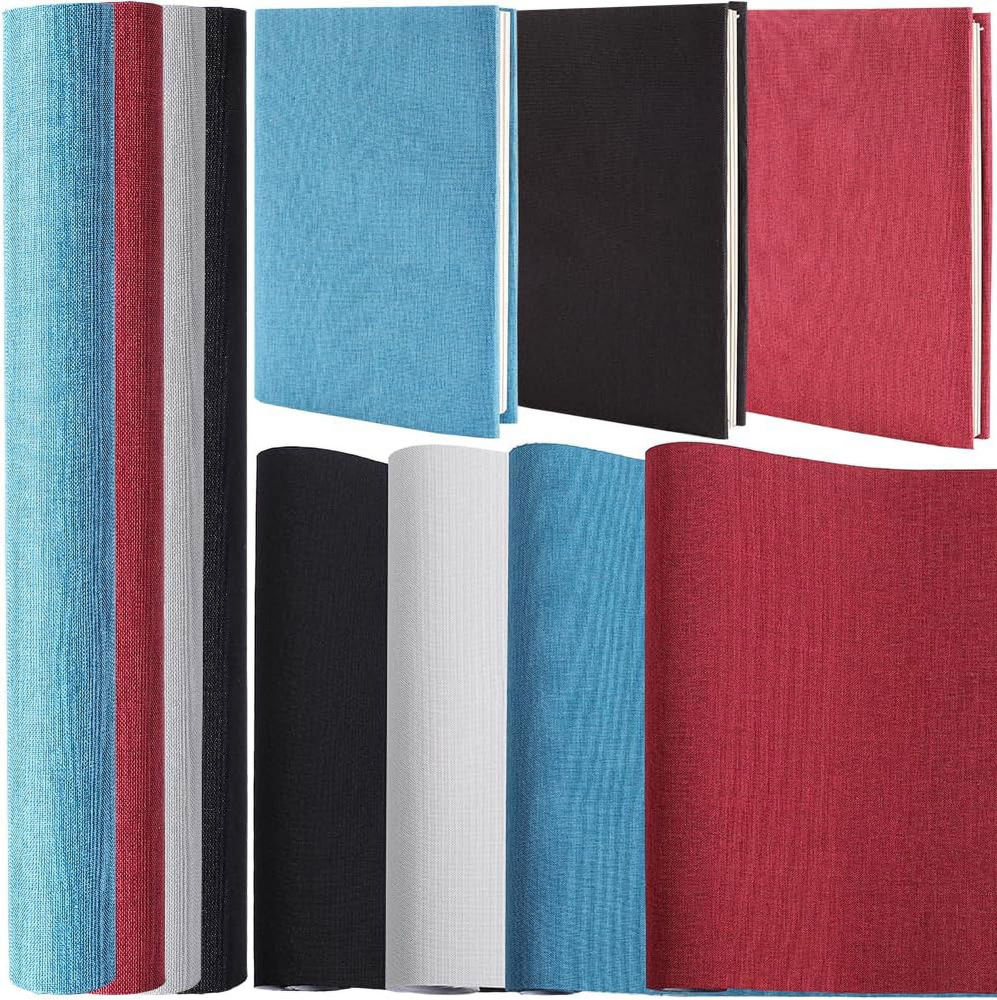 4 Sheets 4 Colors DIY Imitation Leather Fabrics for Book Binding Velvet ...