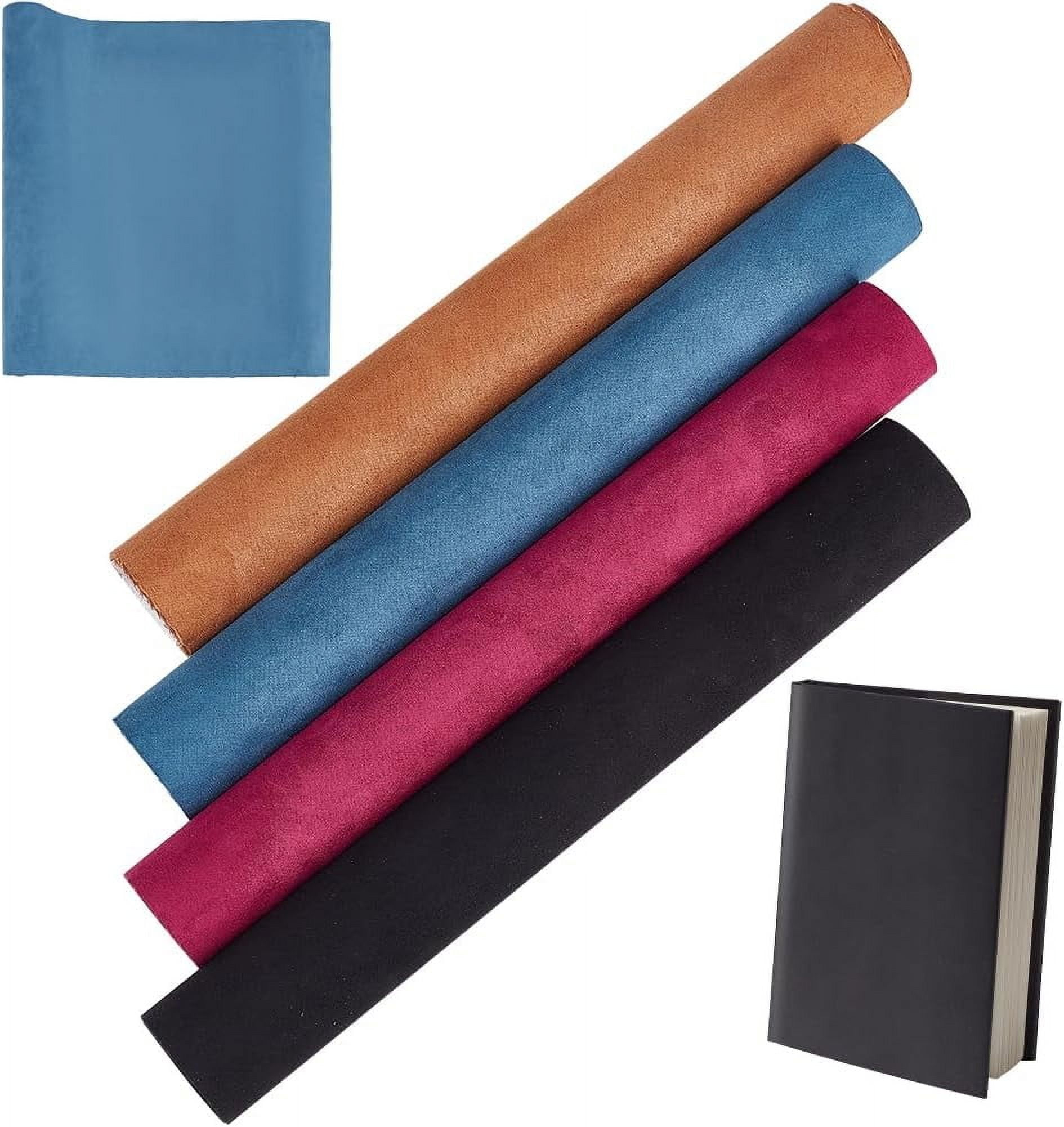 4 Sheets 4 Colors Suede Book Covers Notebook Wraps Rectangle Mixed ...