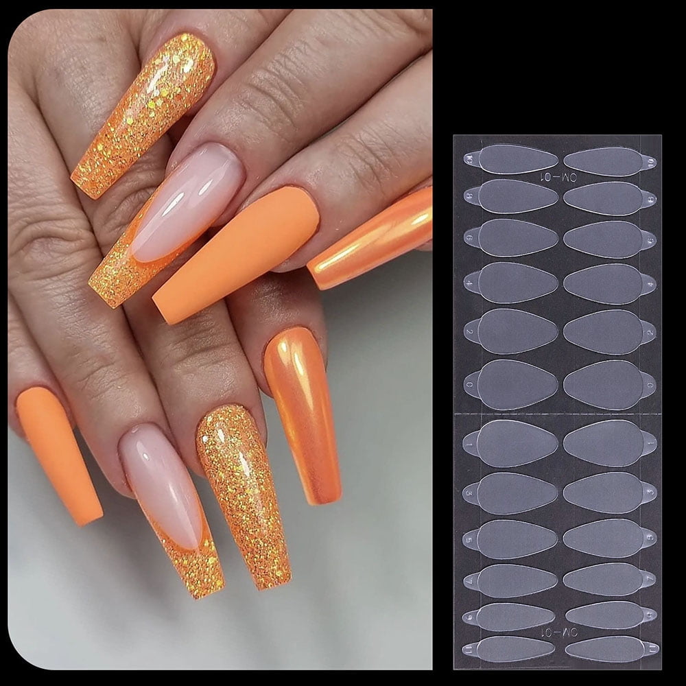 4 Sheets 96pcs Dual Nail Forms French Stickers for Builder Gel Quick ...