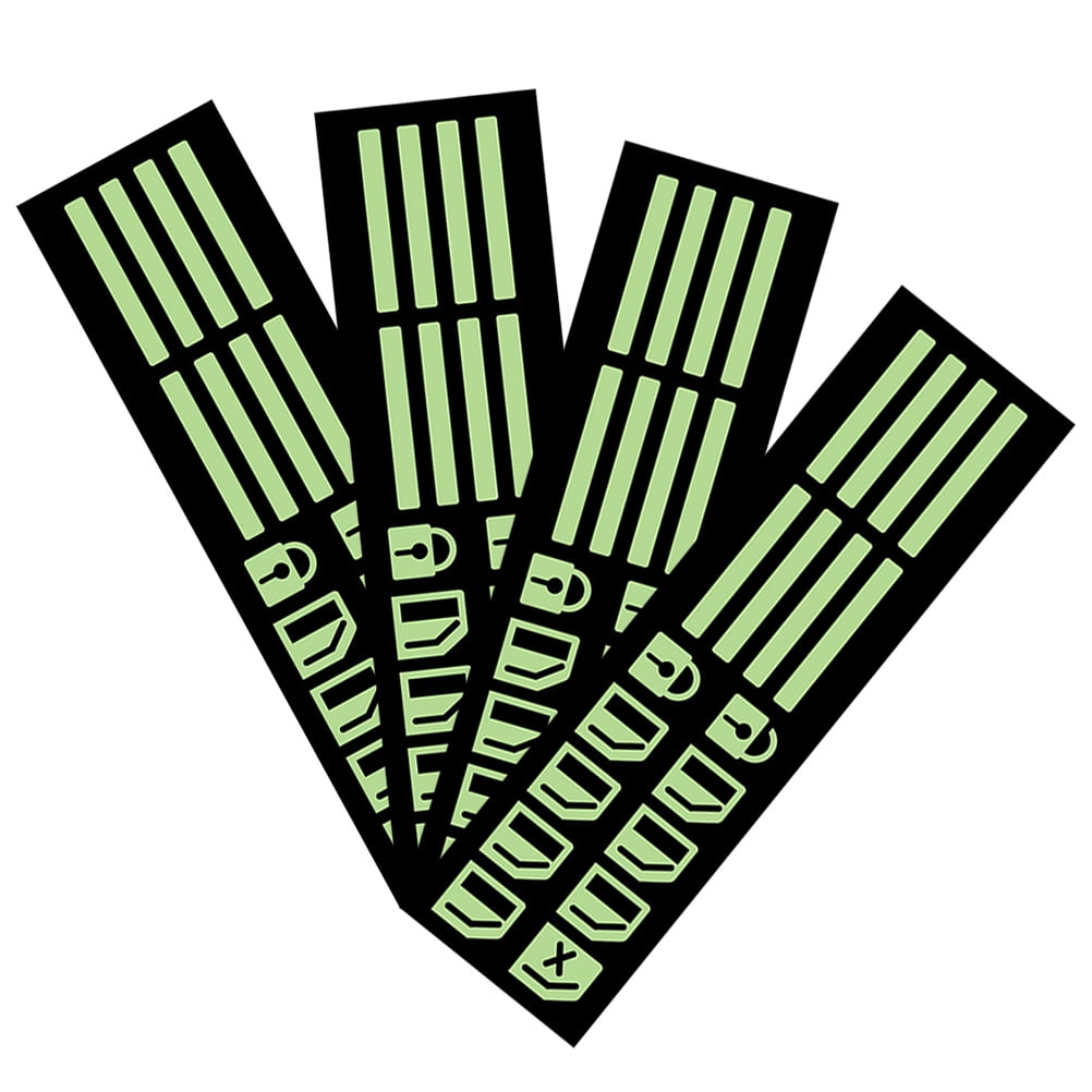 4 Sheets Glow Car Button Stickers Automotive Interior Dashboard Decals ...