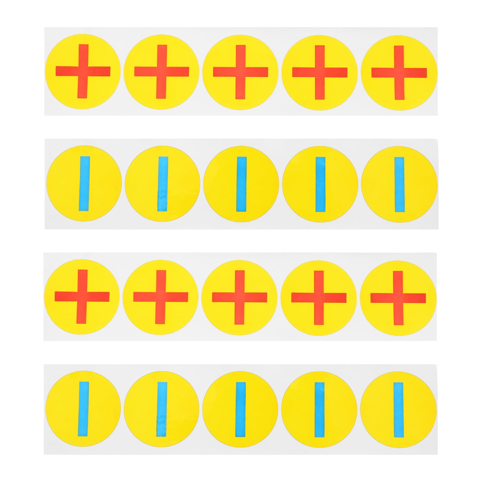 4 Sheets Battery Polarity Labels for Electrical Machines - Walmart.com