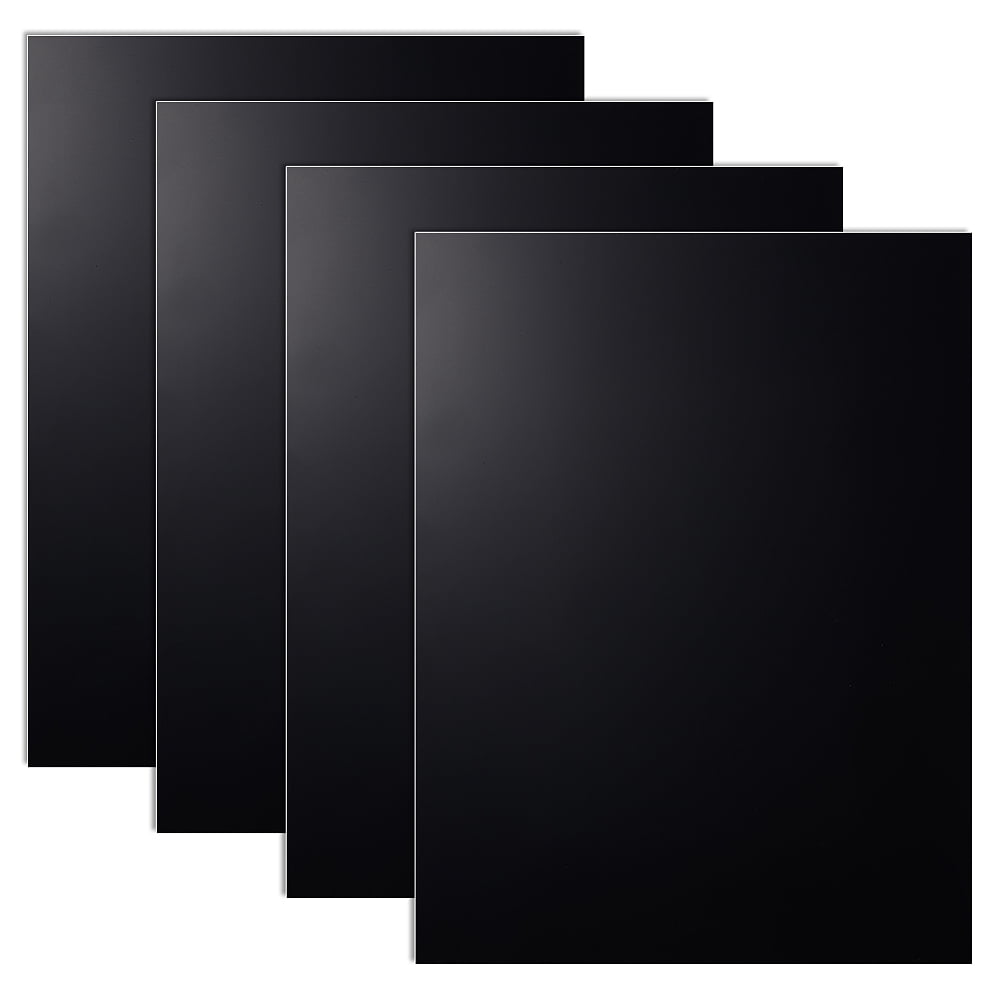 4 Sheets Black Plastic Sheet 9.8x7.9 inch Plastic Plates 2mm Thick Hard ...