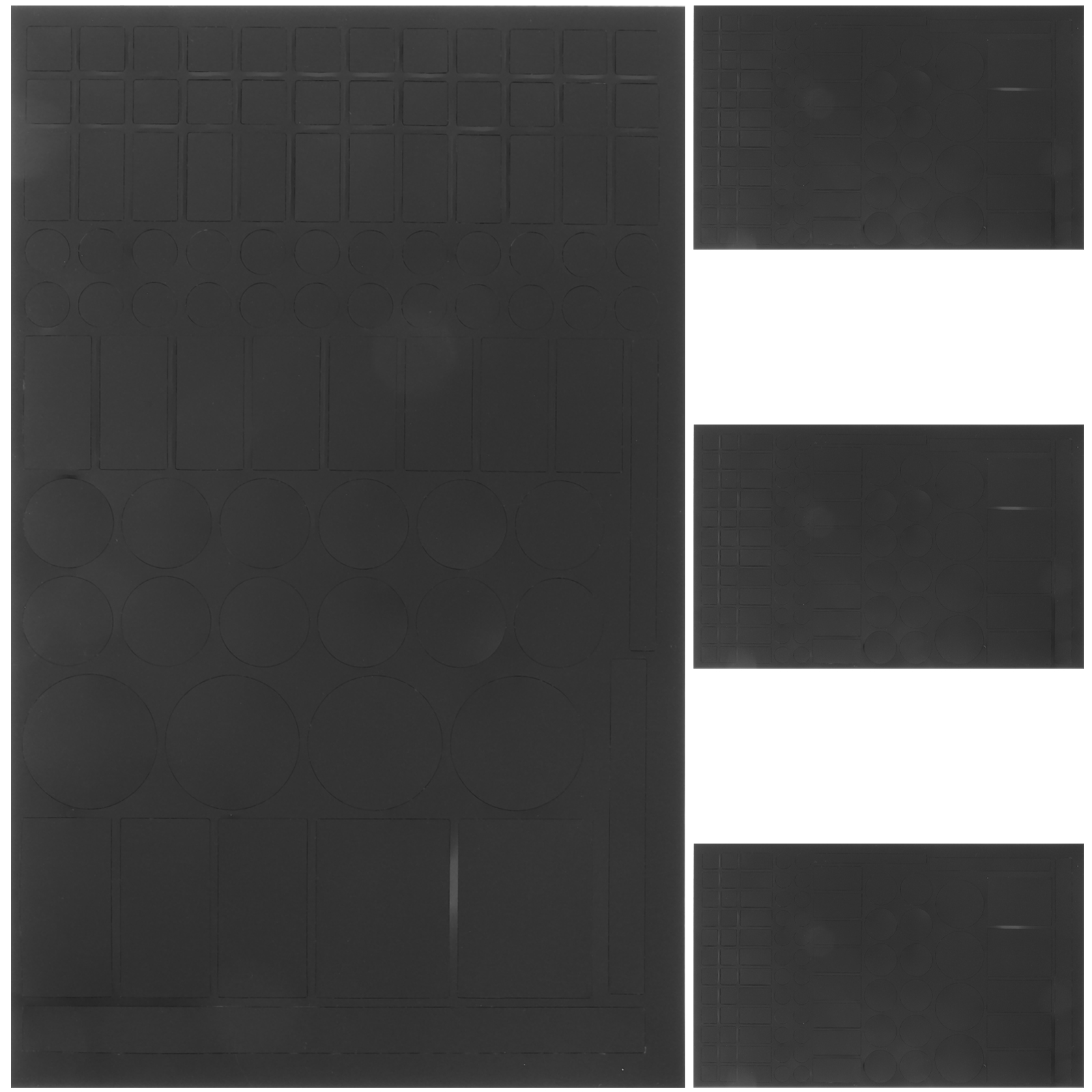 4 Sheets Blackout Shade Stickers Self Adhesive Shading Stickers LED ...