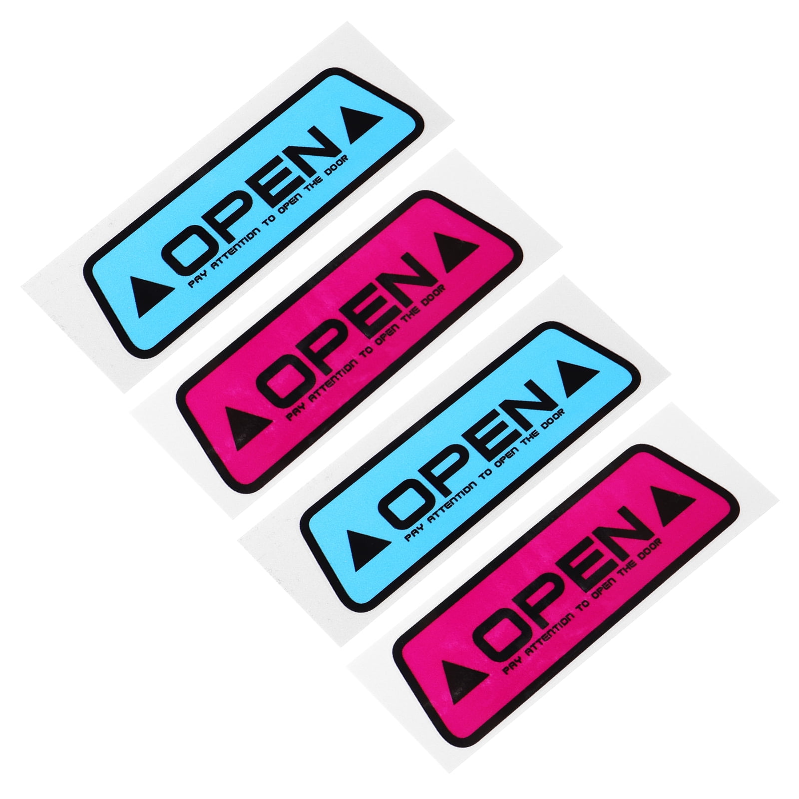 4 Sheets Car Door Open Stickers Reflective Decals For Car Reflective ...