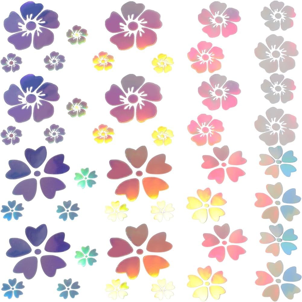 4 Sheets Car Sticker Heart-Shaped Flower Decal Cherry Blossom Decals ...