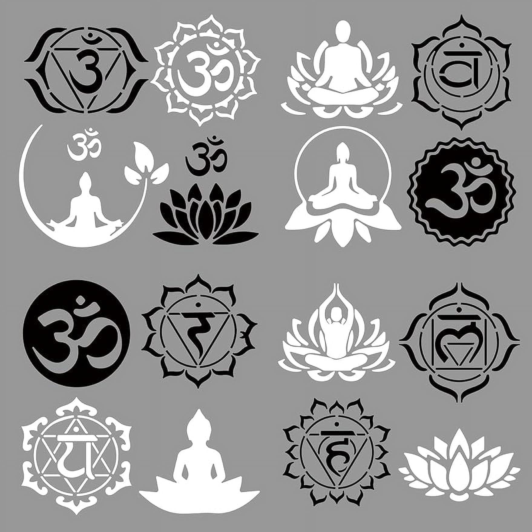 4 Sheets Chakra Car Decal Om Aum Decal Lotus Yoga Sticker Namaste Decal ...