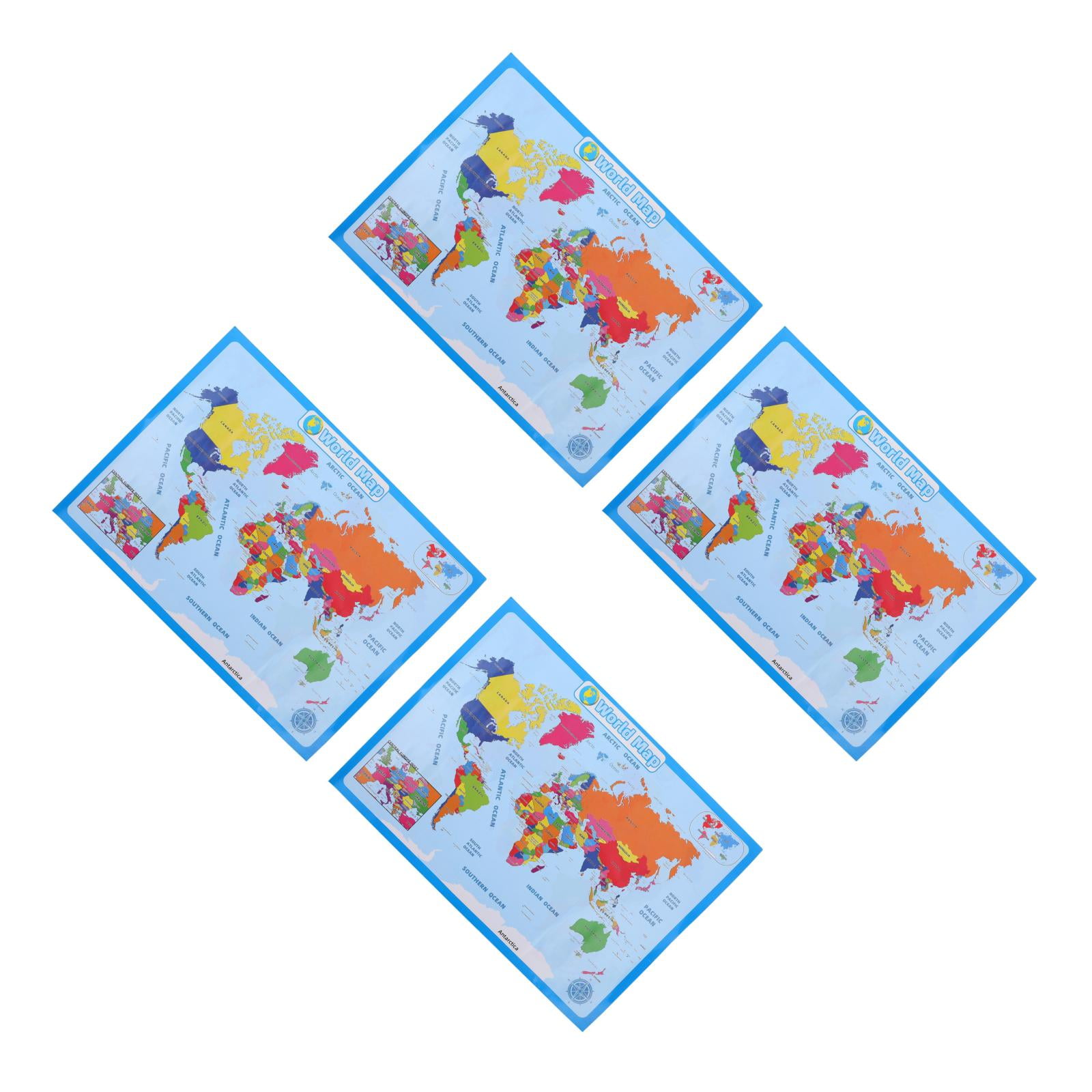 4 Sheets Classroom Map People Learning Poster - Walmart.com