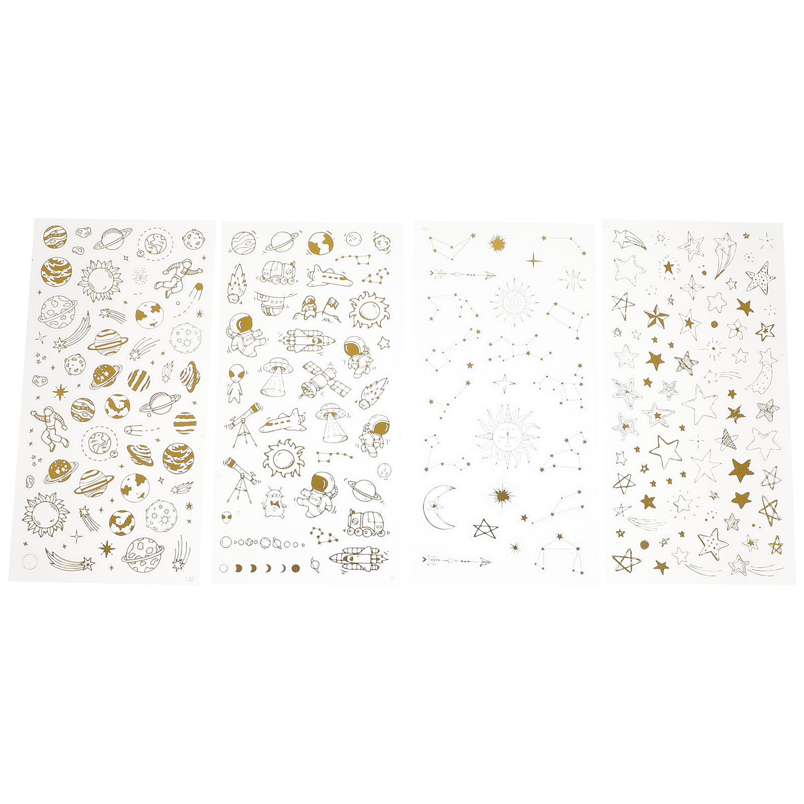 4 Sheets Crystal Epoxy Sticker Decor Stickers Decorative Lovely DIY ...