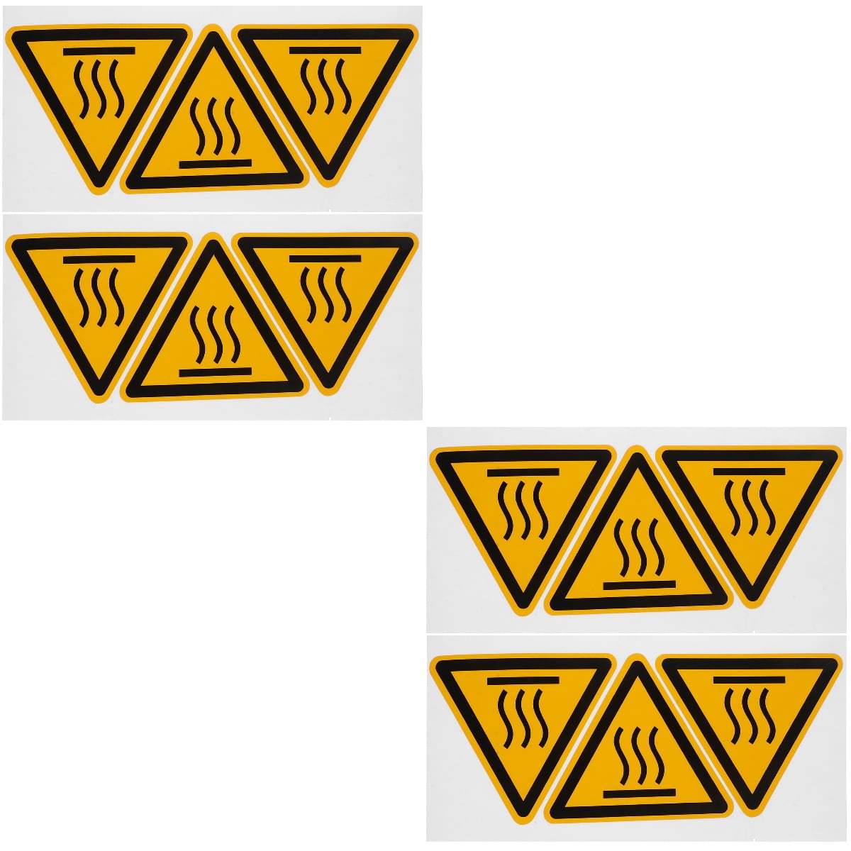 4 Sheets Do Not Touch Warning Signs High Temperature Danger Labels Hot ...