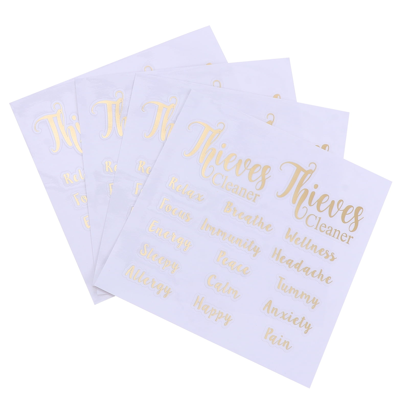 4 Sheets Essential Oil Labels Waterproof Essential Oil Bottle Labels ...