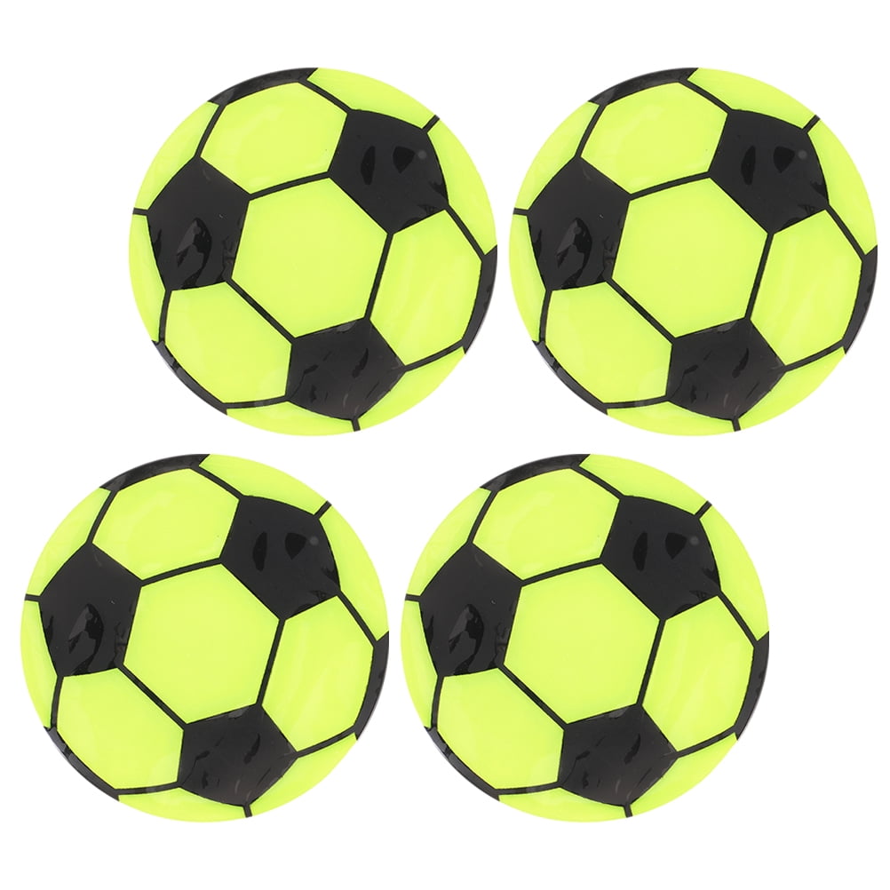 4 Sheets Football Reflective Stickers Bike Bag Signs Flexible Decals Warning Wheel Applique Pvc ...