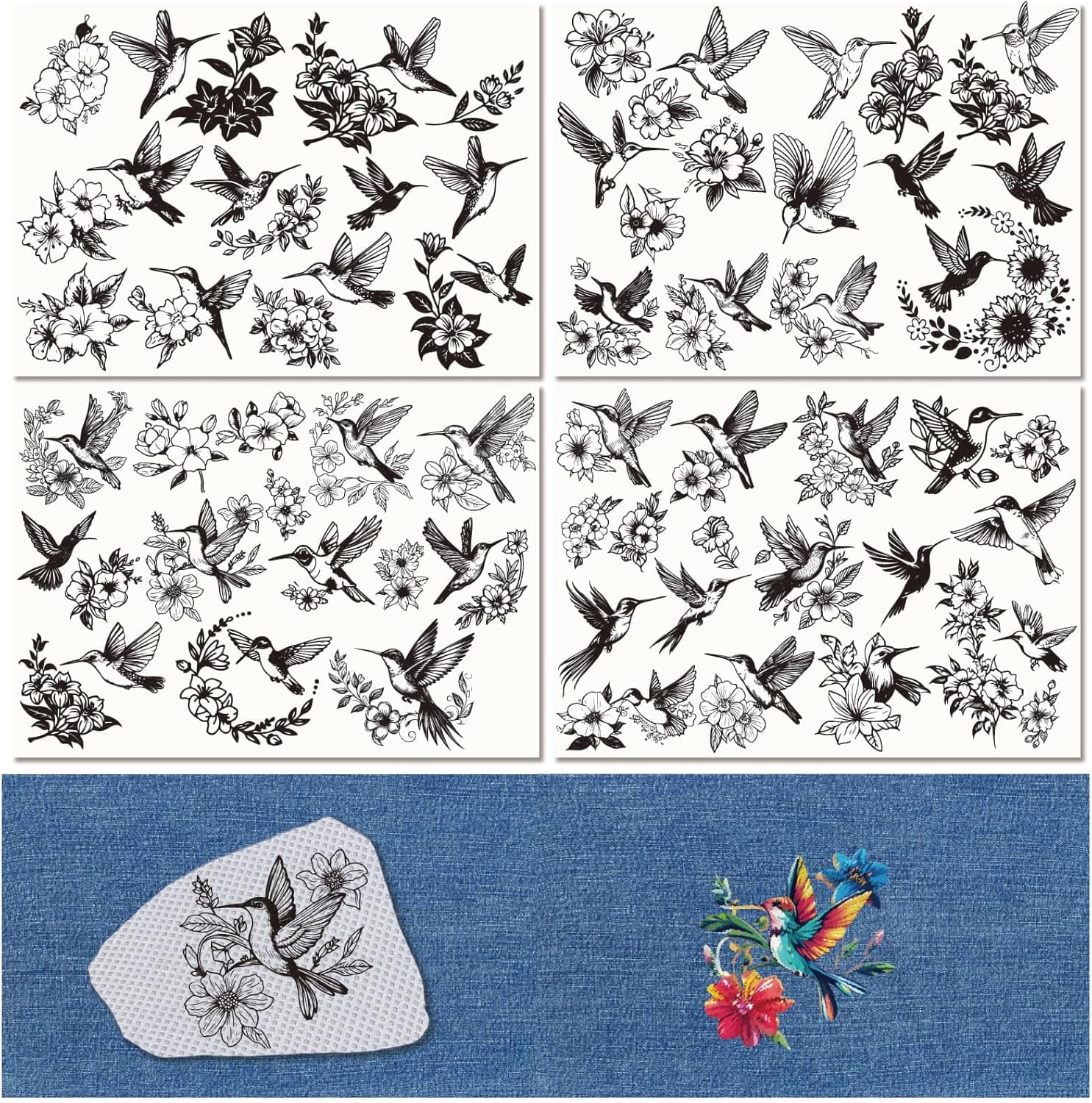 4 Sheets Hummingbird Water Soluble Stabilizer for Embroidery Stick and ...