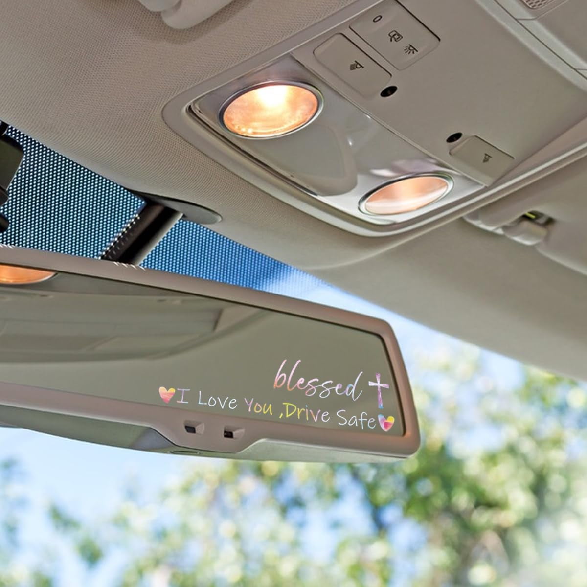 4 Sheets I Love You Drive Safe Rearview Mirror Decal Car Window Decals ...