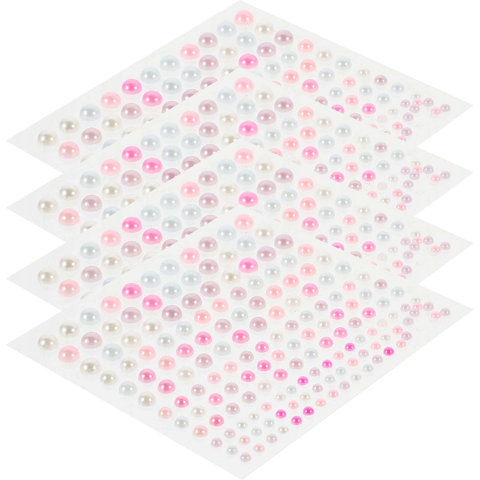 4 Sheets Jewelry Diamond Art Stickers Self Adhesive Back Pearl DIY ...