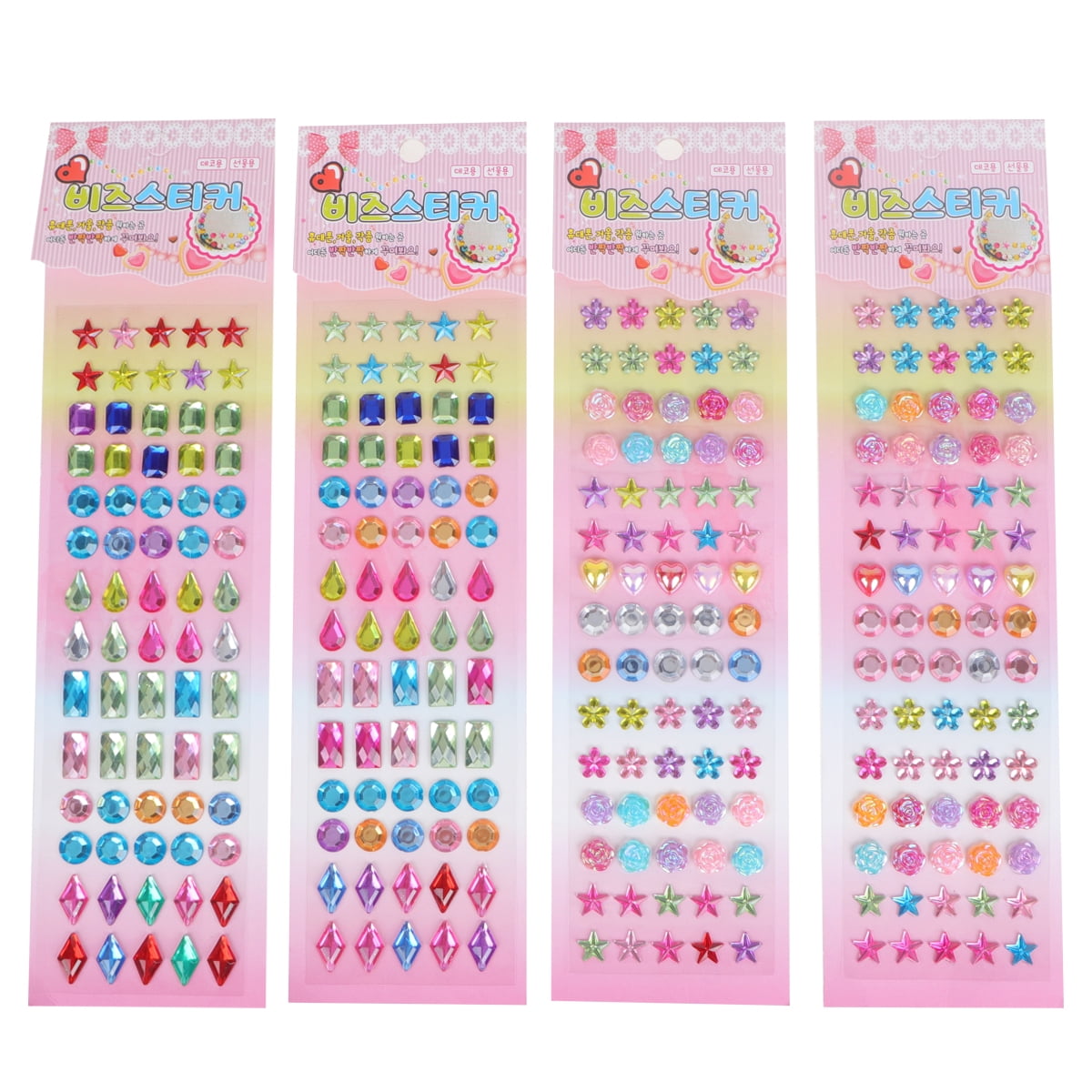 4 Sheets Kids Sticker Decal Decor Gift Party Holiday Supplies for Kids ...