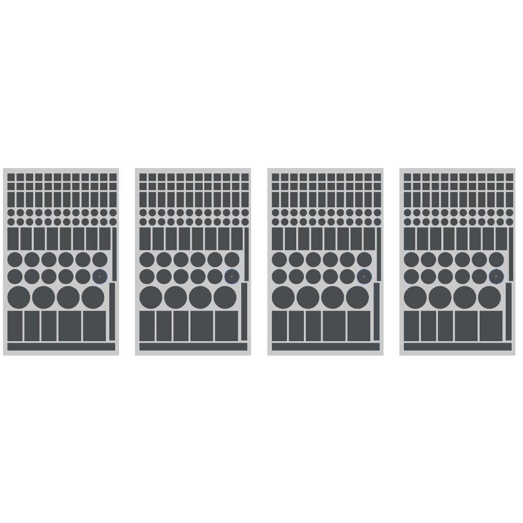 LIANXUE 4 Sheets Multiuse Blackouts Sticker For Air Conditioner TV LED ...