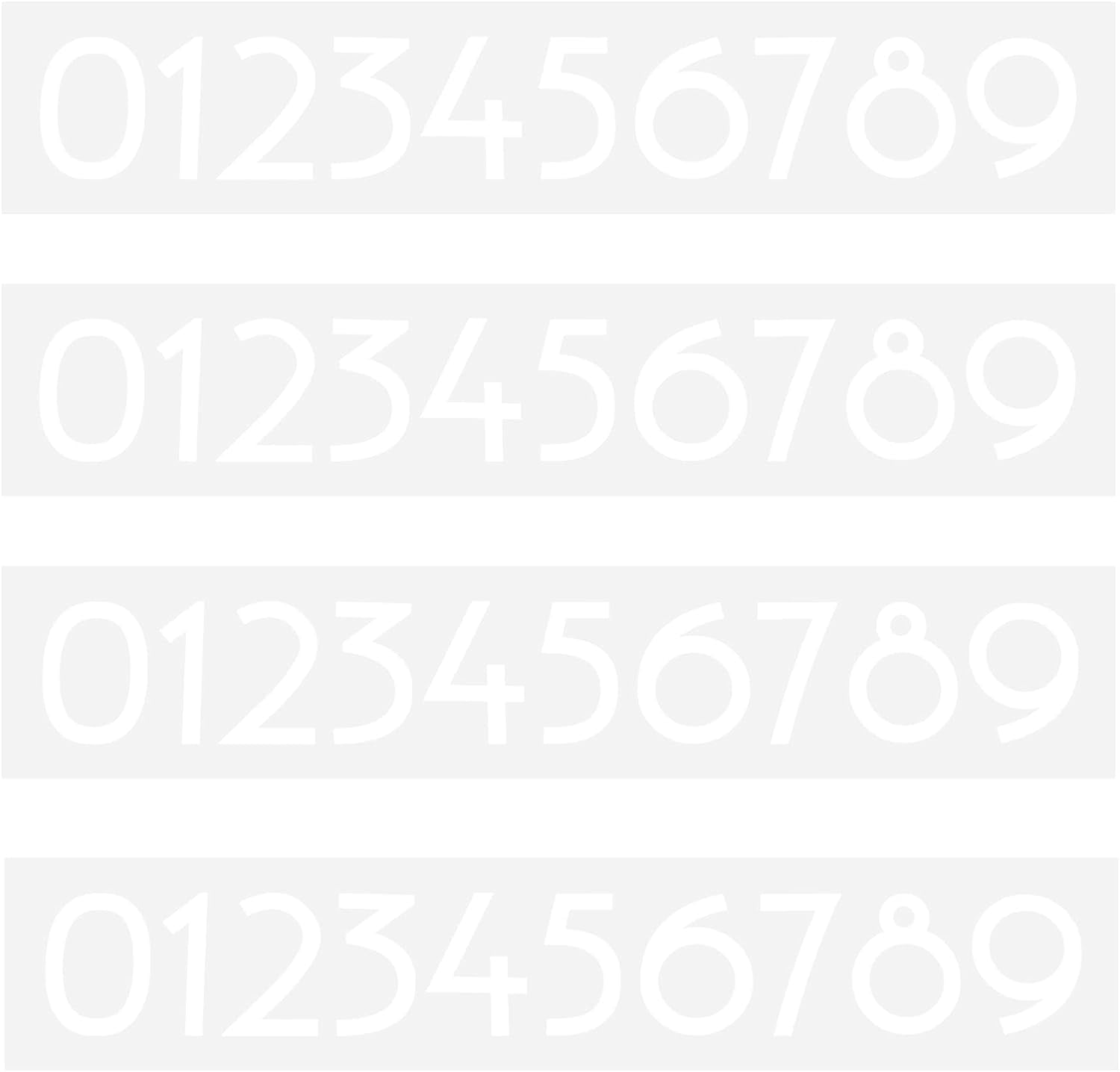 4 Sheets Mailbox Numbers 4" Self Adhesive Vinyl Reflective Mailbox ...