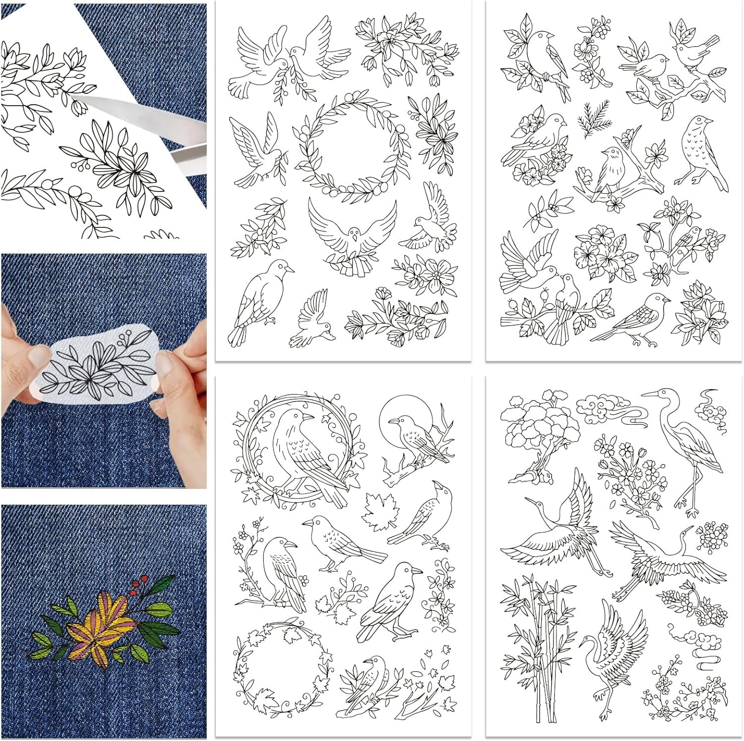 4 Sheets Maple Pigeon Water Soluble Hand Sewing Stabilizers for Fabric ...