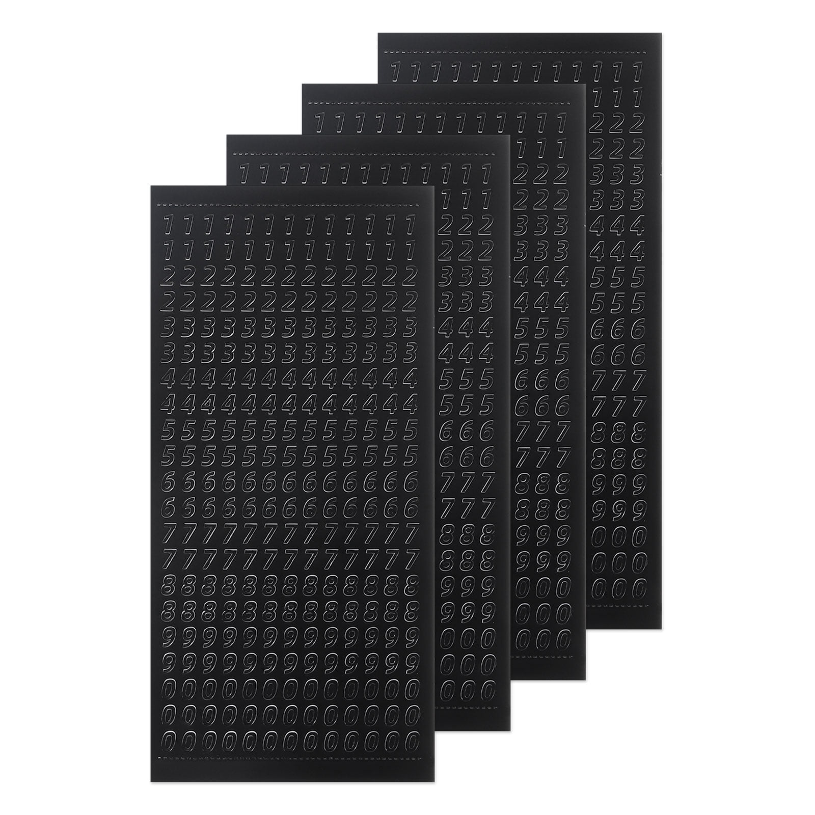 4 Sheets Nail Number Stickers Waterproof 3D Small Number 0 to 9 Self ...