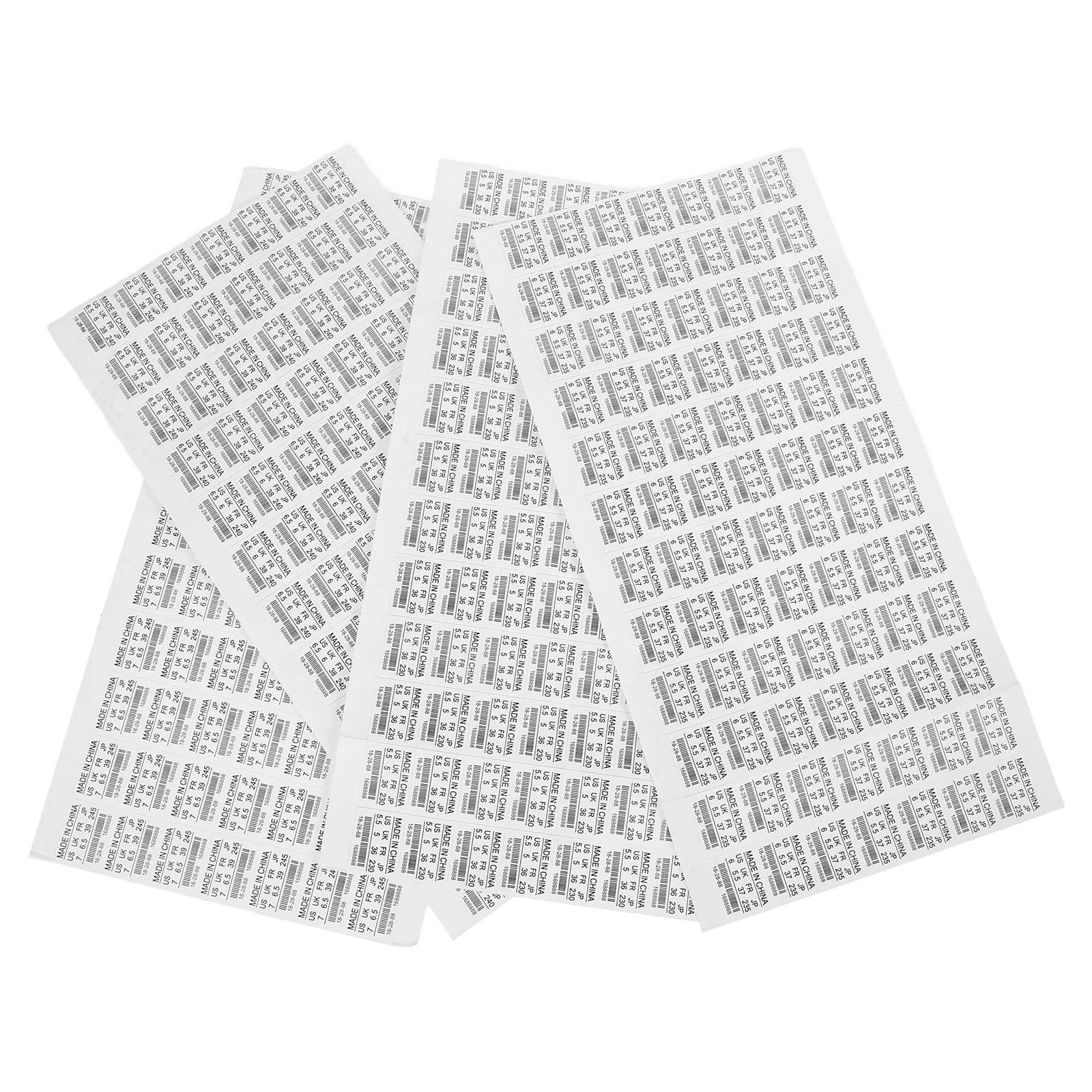 4 Sheets Number Stickers Shoes Size Tag Decals Label High Temperature ...