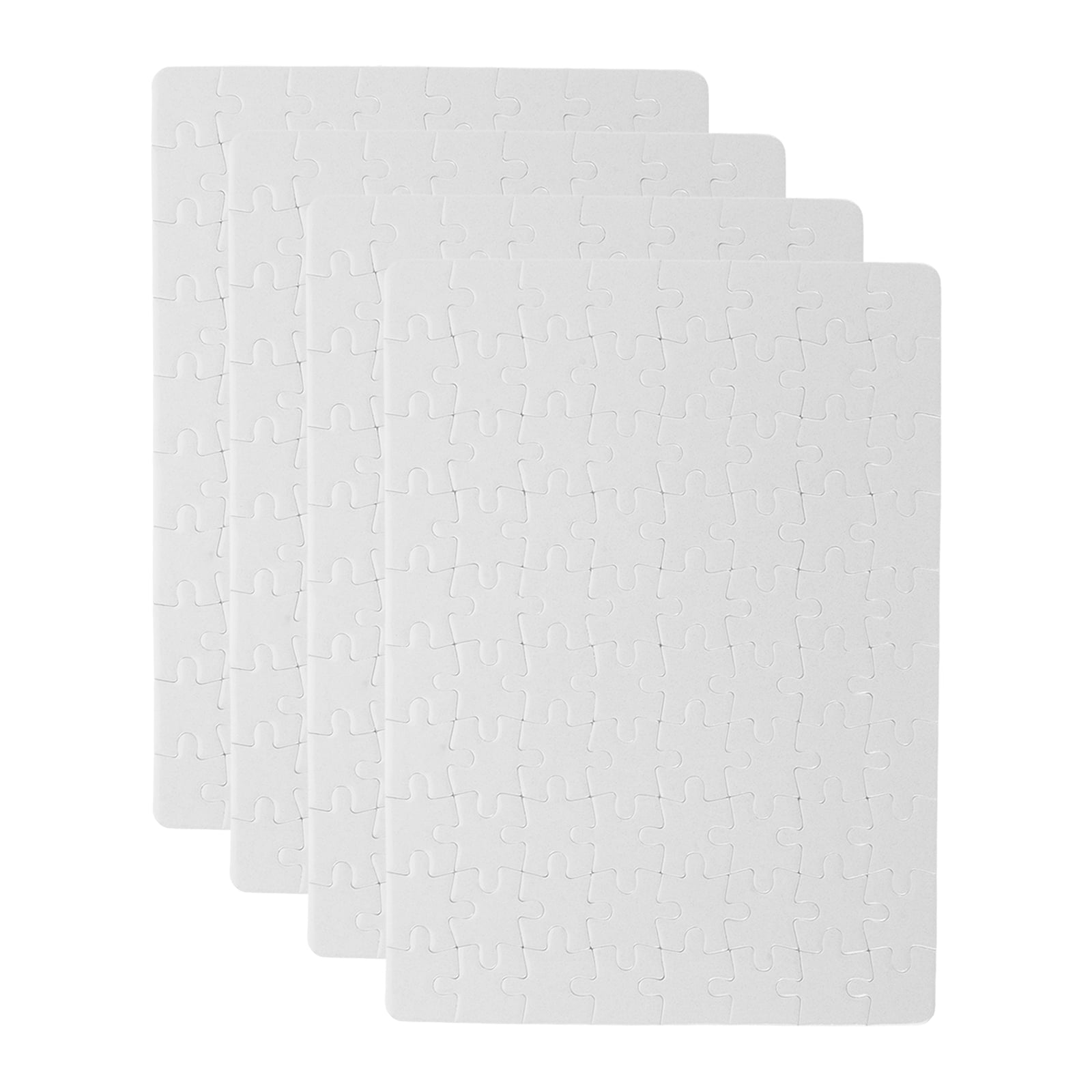 4 Sheets Of White Blank Jigsaw Puzzles For Sublimation Diy Heat ...