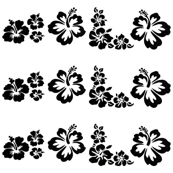 4 Sheets PET Reflective Sticker Car Decoration Flower Car Sticker for ...