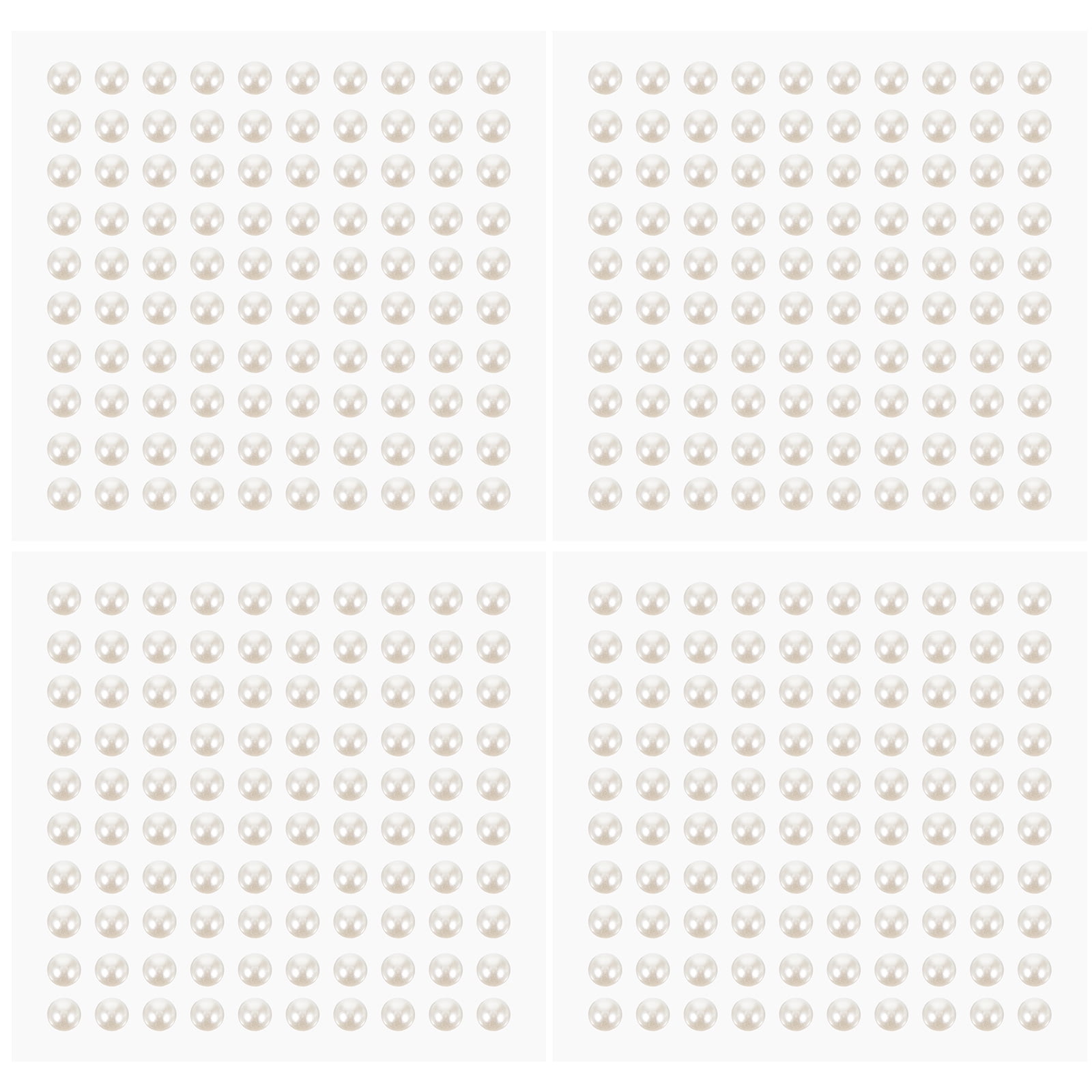 4 Sheets Pearl Sticker Pearls Stickers for Crafts Trim Make up Face Kid ...