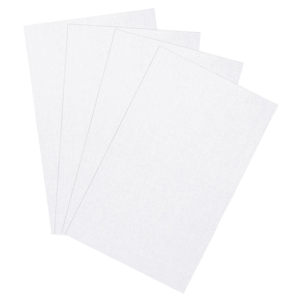4 Sheets Portable Embroidery Fabric Gridding Cloth Pen Quilting White ...