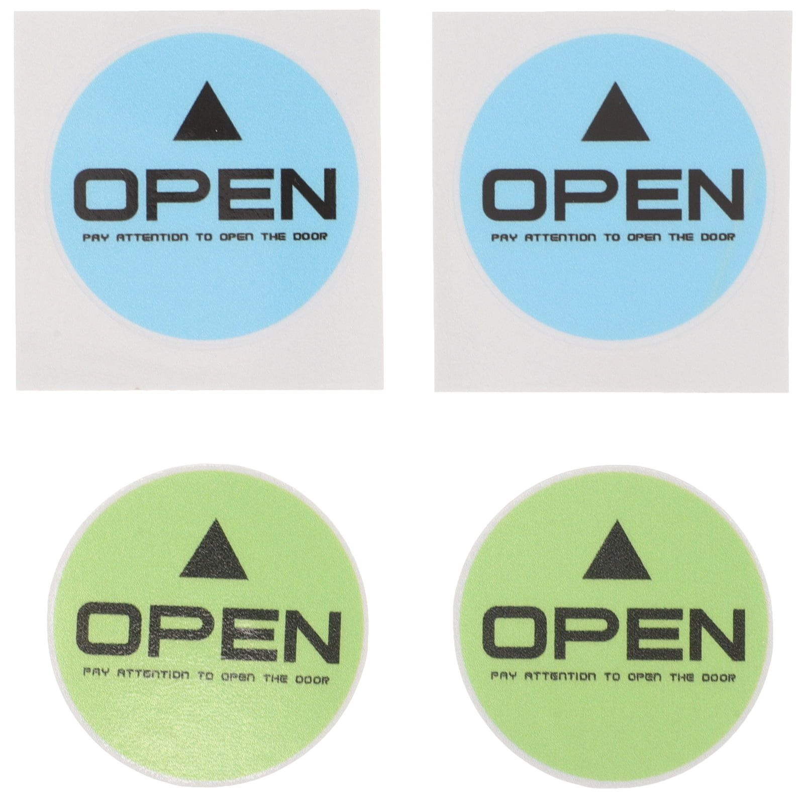 4 Sheets Reflective Open Warning Stickers For Car Door Window Decals ...