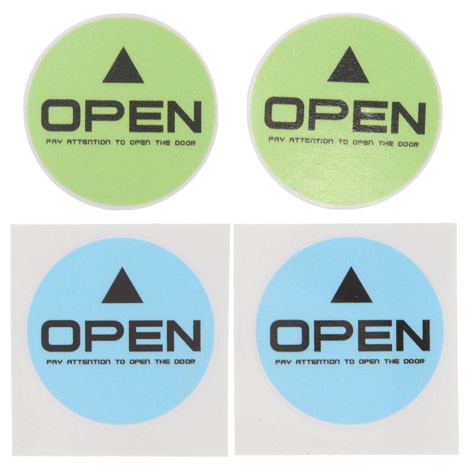 4 Sheets Reflective Open Warning Stickers For Car Door Window Decals ...