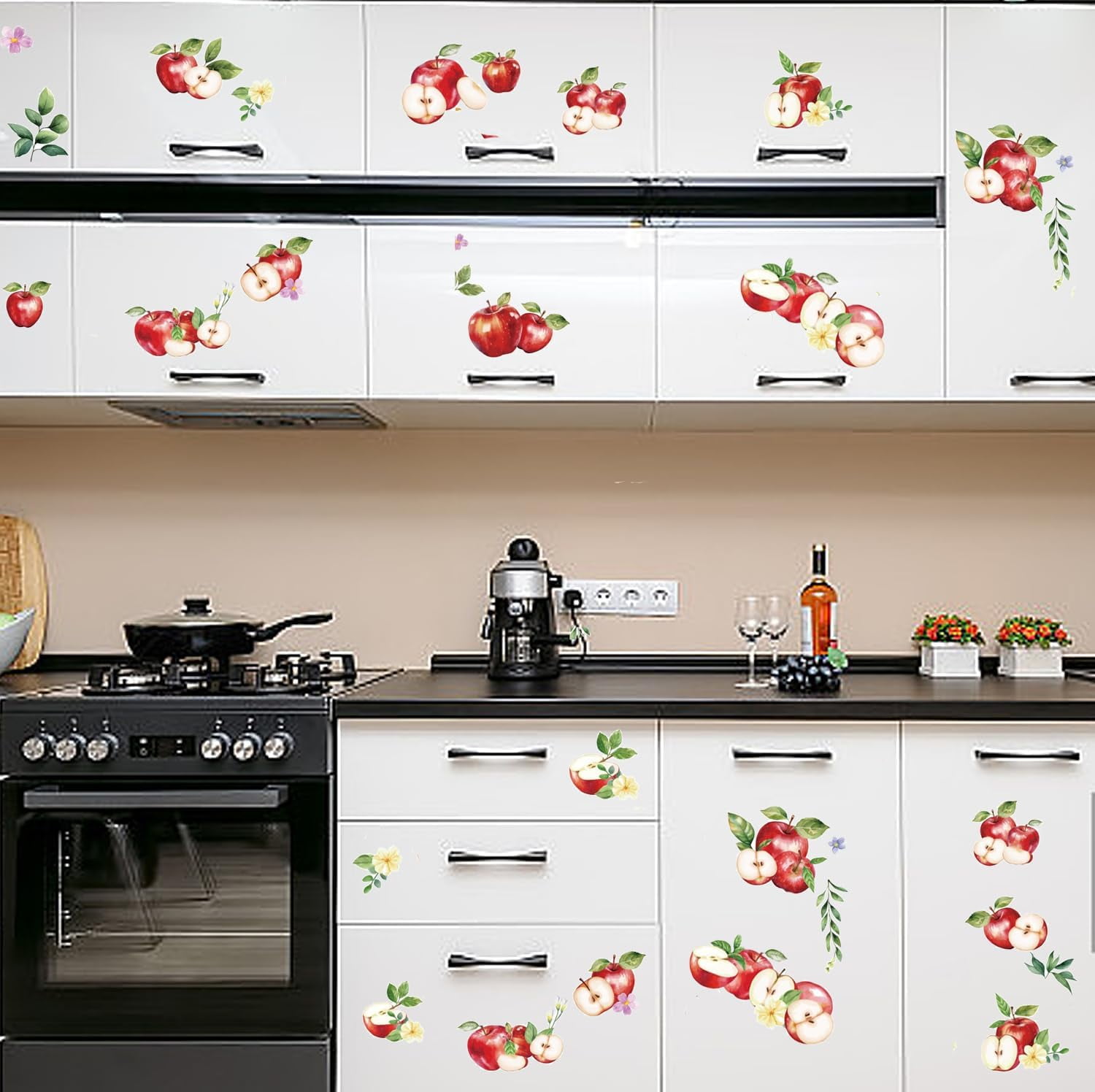 4 Sheets Rub on Transfers for Crafts 6"x12" Apple Fruit Rub on Stickers ...