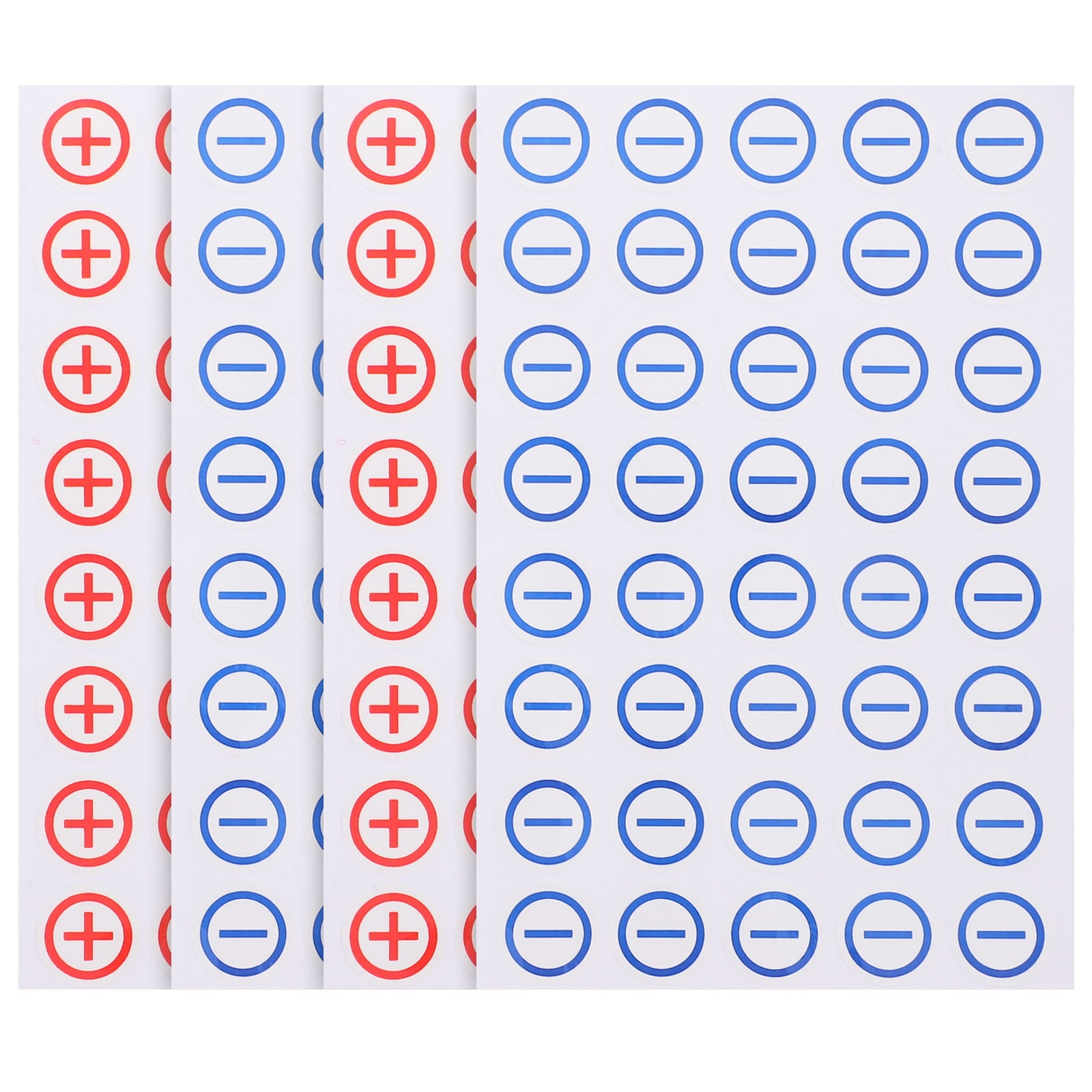 4 Sheets Safety Warning Decals for Electrical Machine Polarity Stickers ...