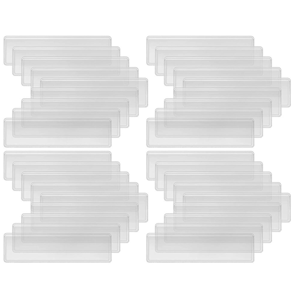 4 Sheets Self Adhesive Label Holders Clear Label Pockets Small Transparent Label Bags Small ...
