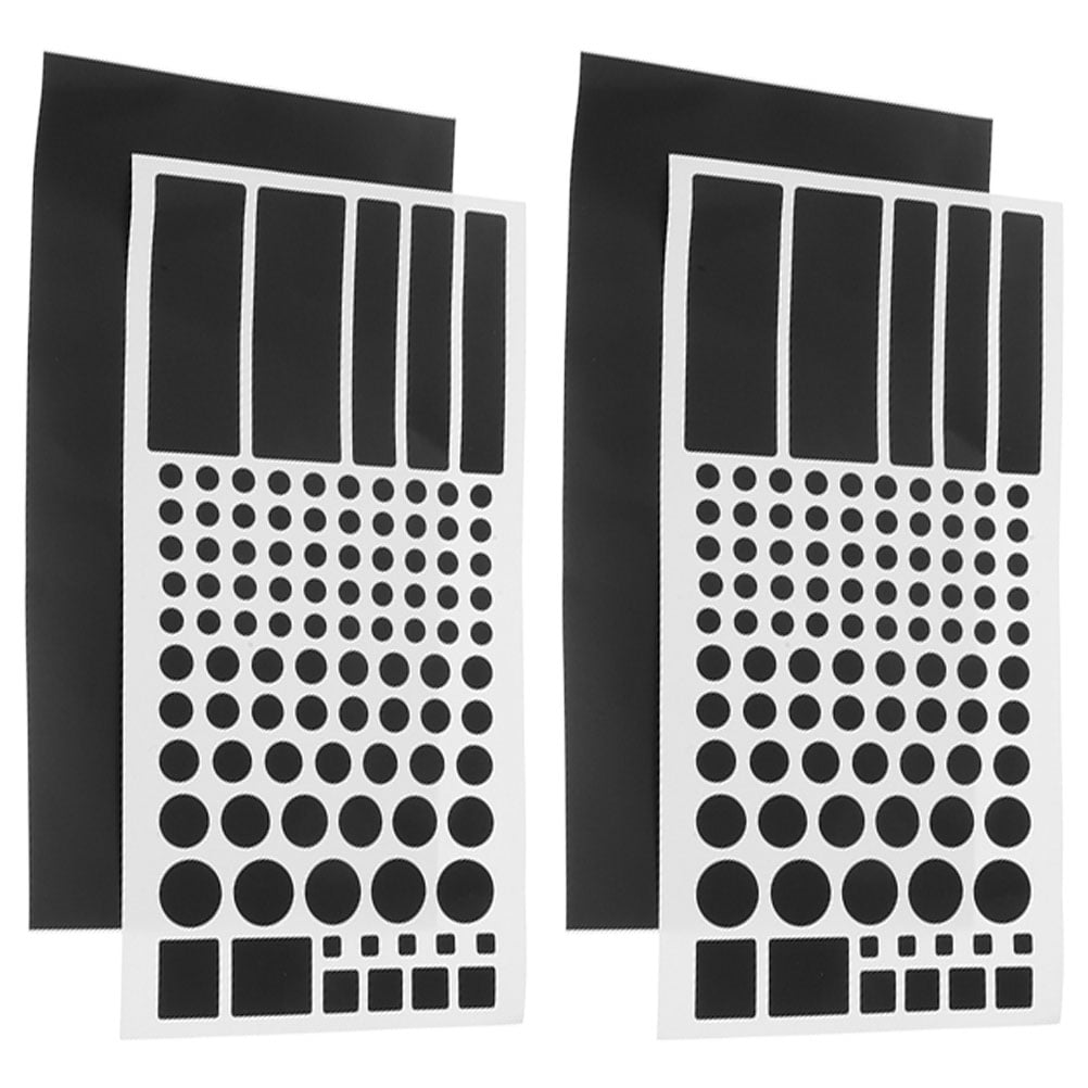 ifundom Black Self Adhesive LED Cover Stickers 4 Sheets Dimming Lights ...