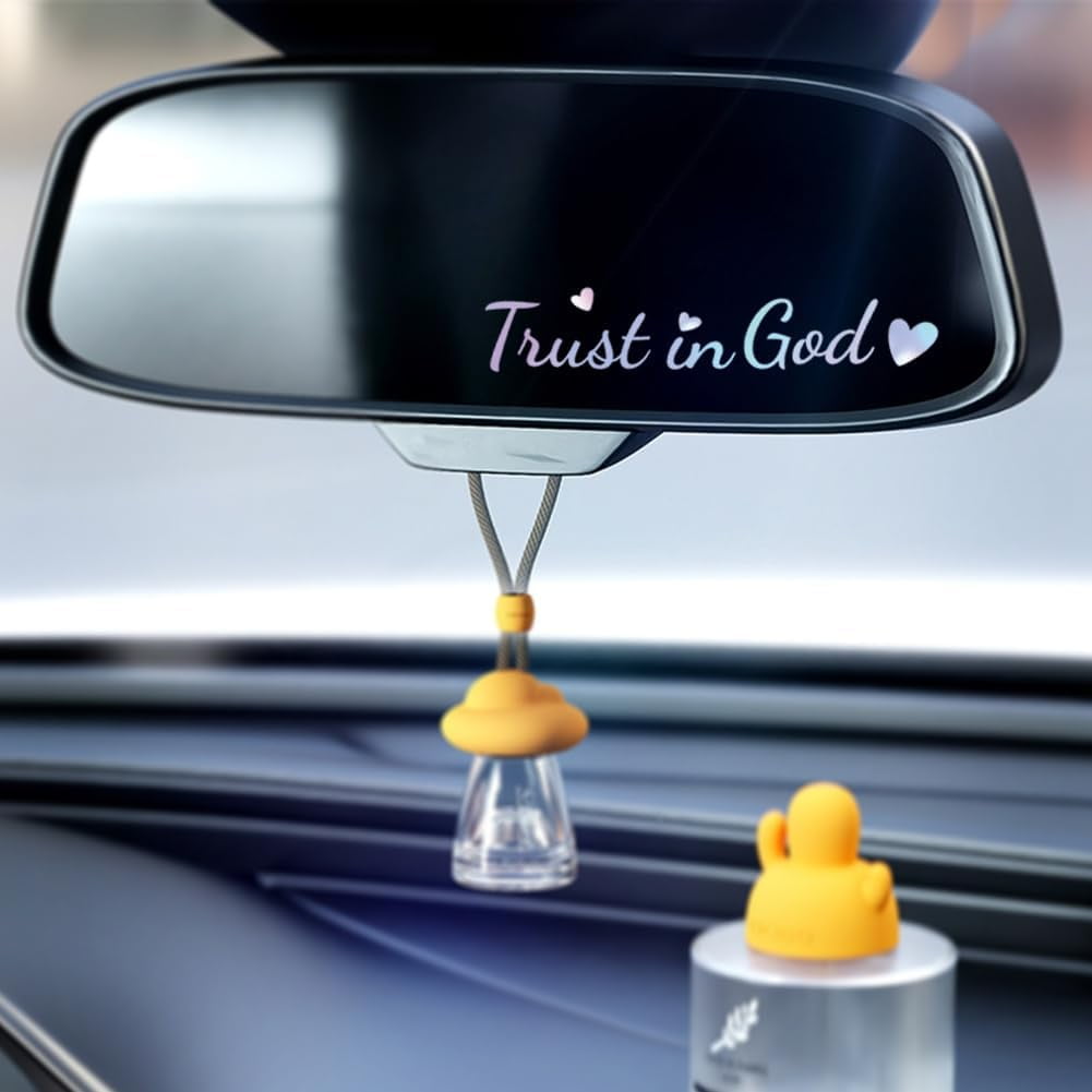 4 Sheets Trust In God Car Mirror Decals Vinyl Rear View Mirror Sticker ...
