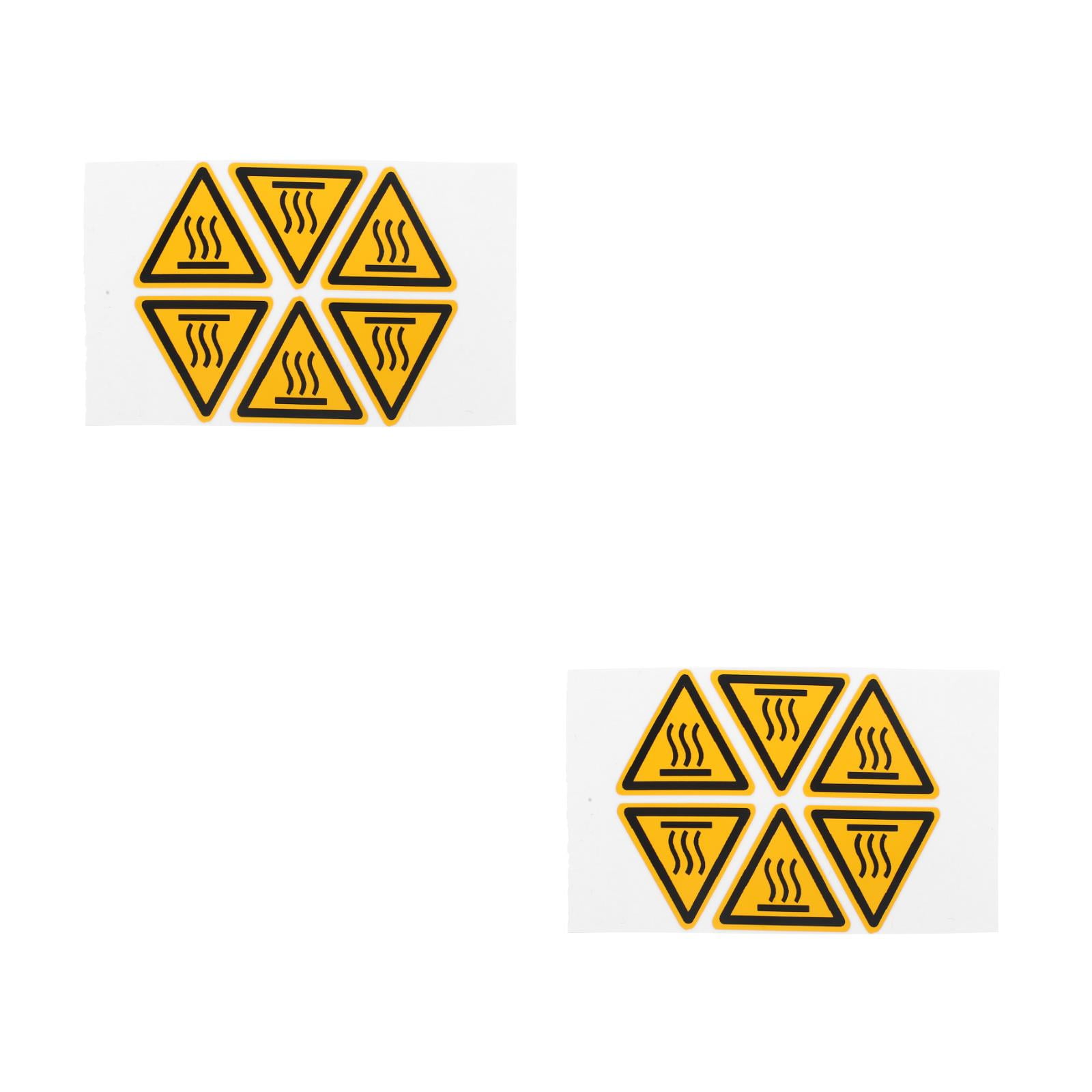 4 Sheets Warning Scald Sign Decals High Temperature Equipment Warning ...