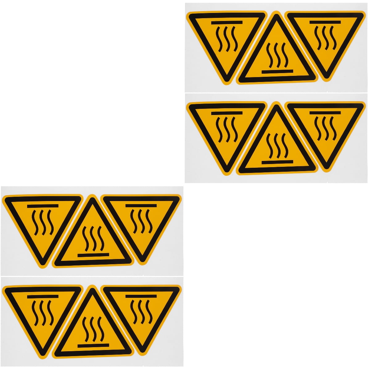 4 Sheets Warning Scald Sign Decals High Temperature Equipment Warning ...