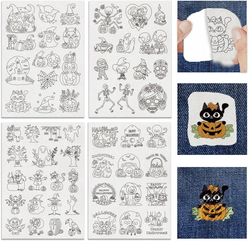 4 Sheets Water Soluble Hand Sewing Stabilizers for Fabric Embroidery ...